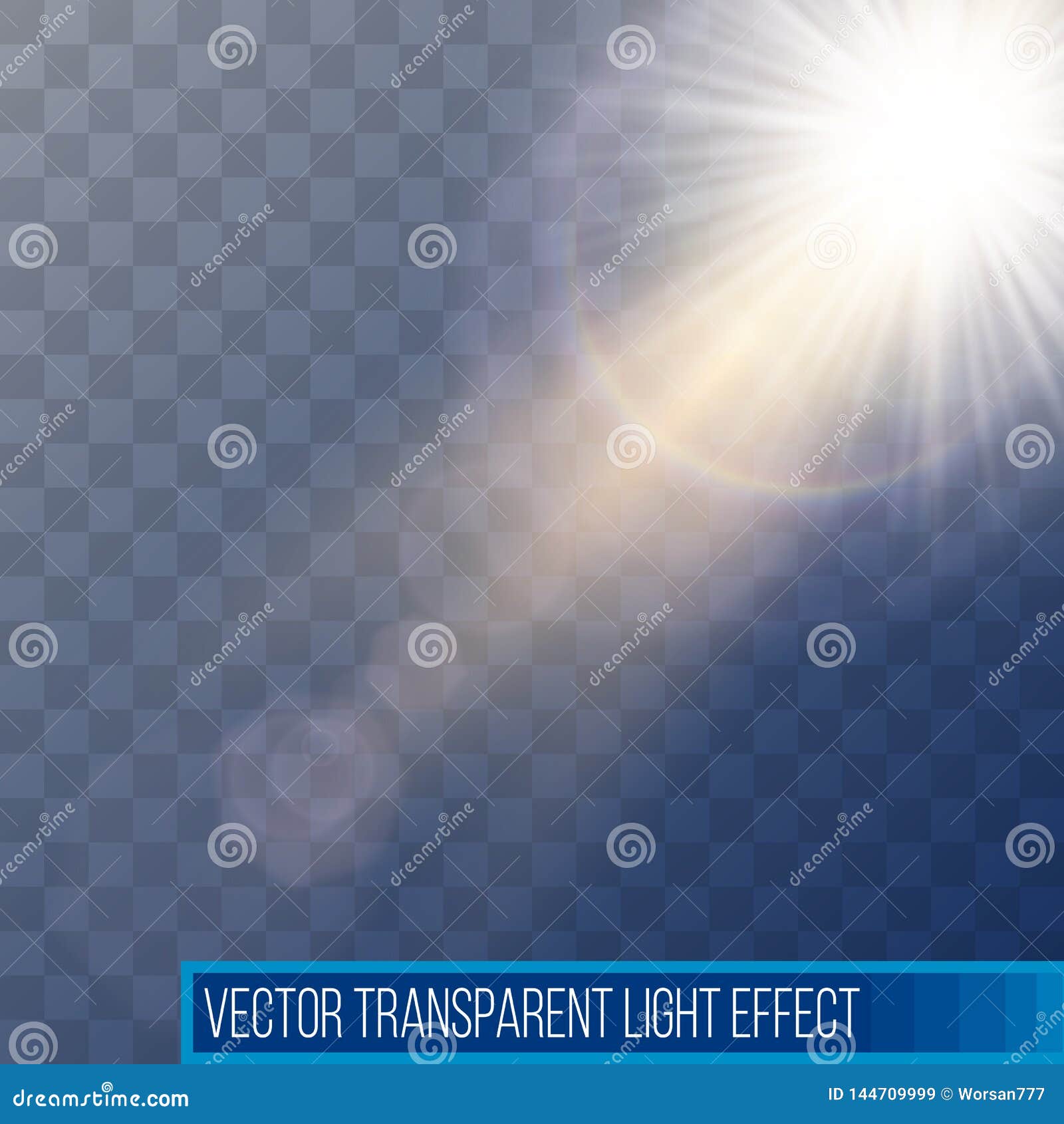 Vector Sunlight Special Lens Flare Light Effect. Sun Flash with Rays ...