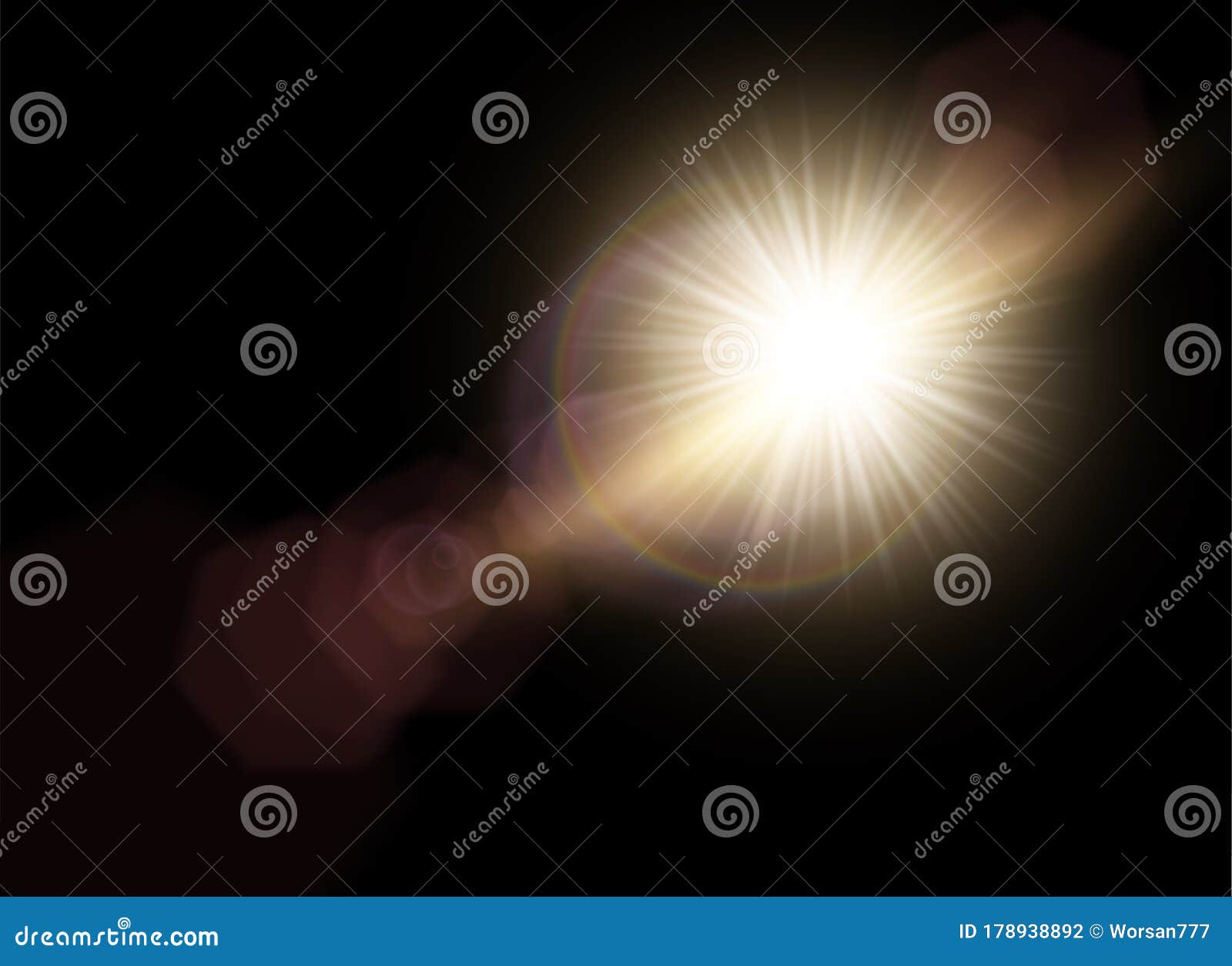 Vector Sunlight Special Lens Flare Light Effect. Sun Flash Shining with ...