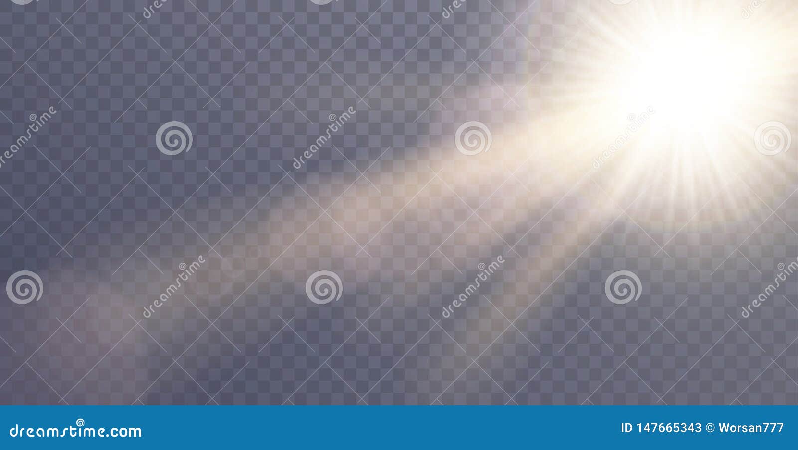 Vector Sunlight Special Lens Flare Light Effect. Sun Flash Shining with ...