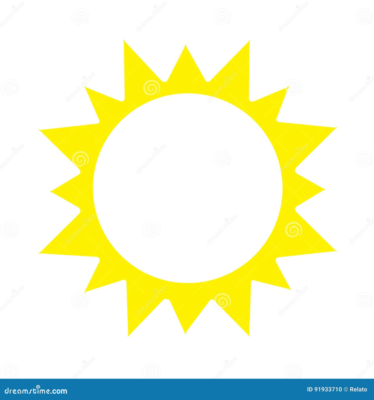 Vector sunny icon stock vector. Illustration of isolated - 91933710