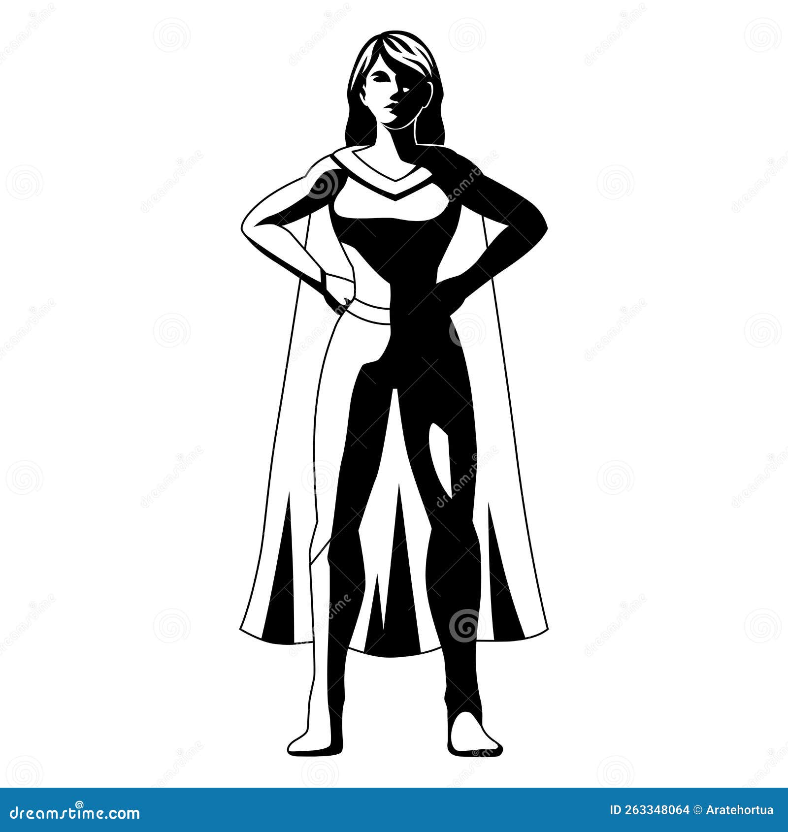 Vector Superhero Action Pose Illustration Isolated Stock Illustration ...