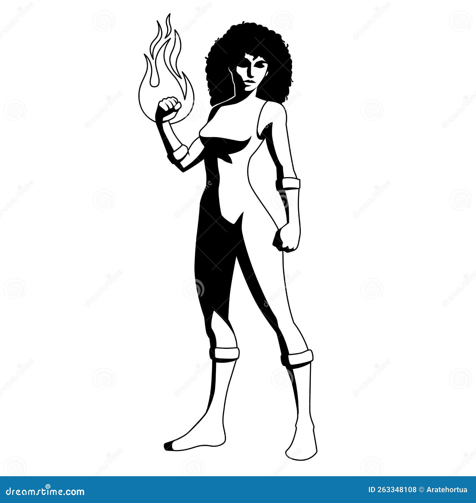 Vector Superhero Action Pose Illustration Isolated Stock Illustration ...