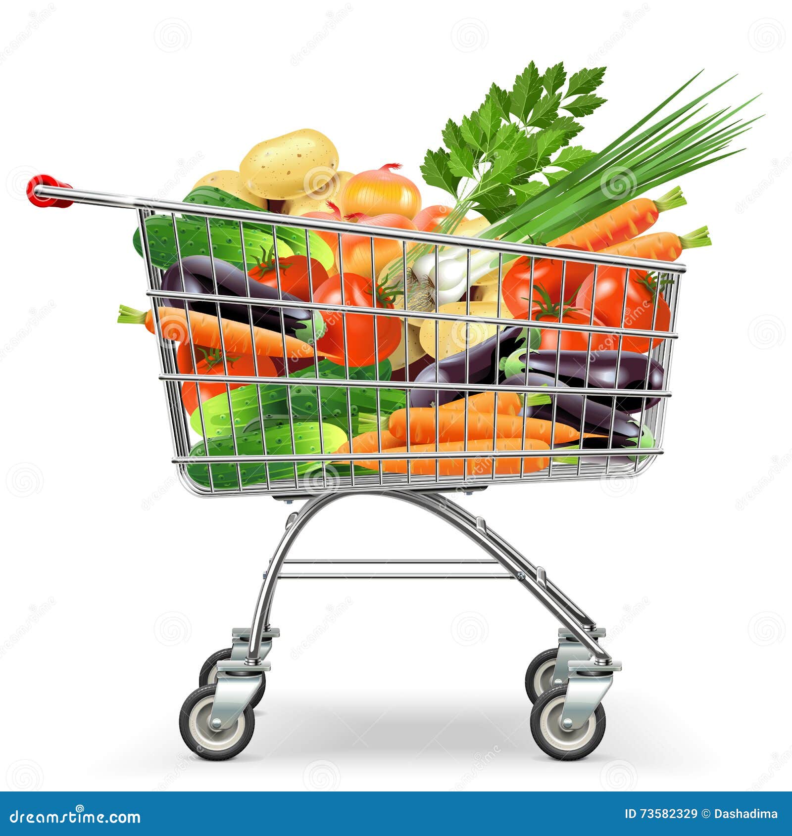 Set Of Supermarket Trolley Cartoon Vector | CartoonDealer.com #56589565