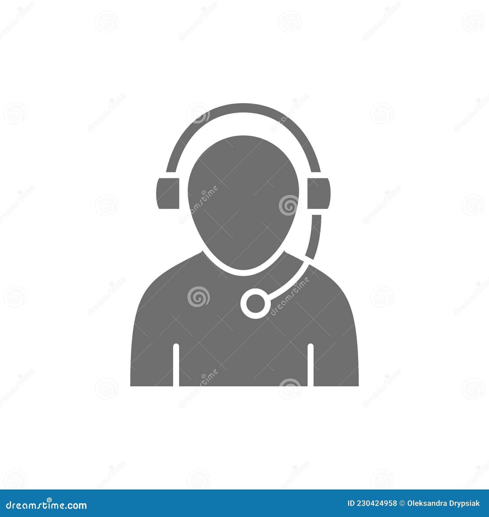 Support Worker Grey Icon. Isolated on White Background Stock Vector ...