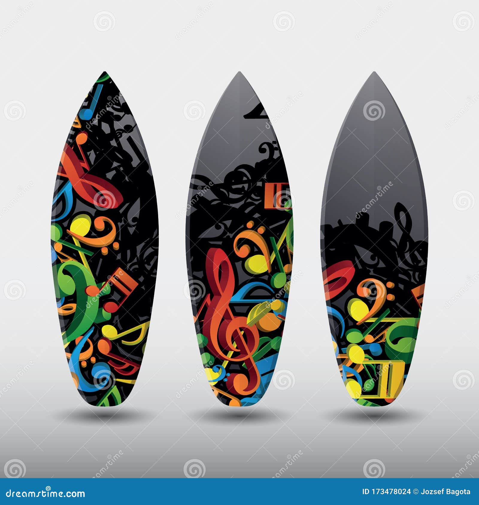 Vector Surfboard Design Templates Stock Vector - Illustration of ocean ...