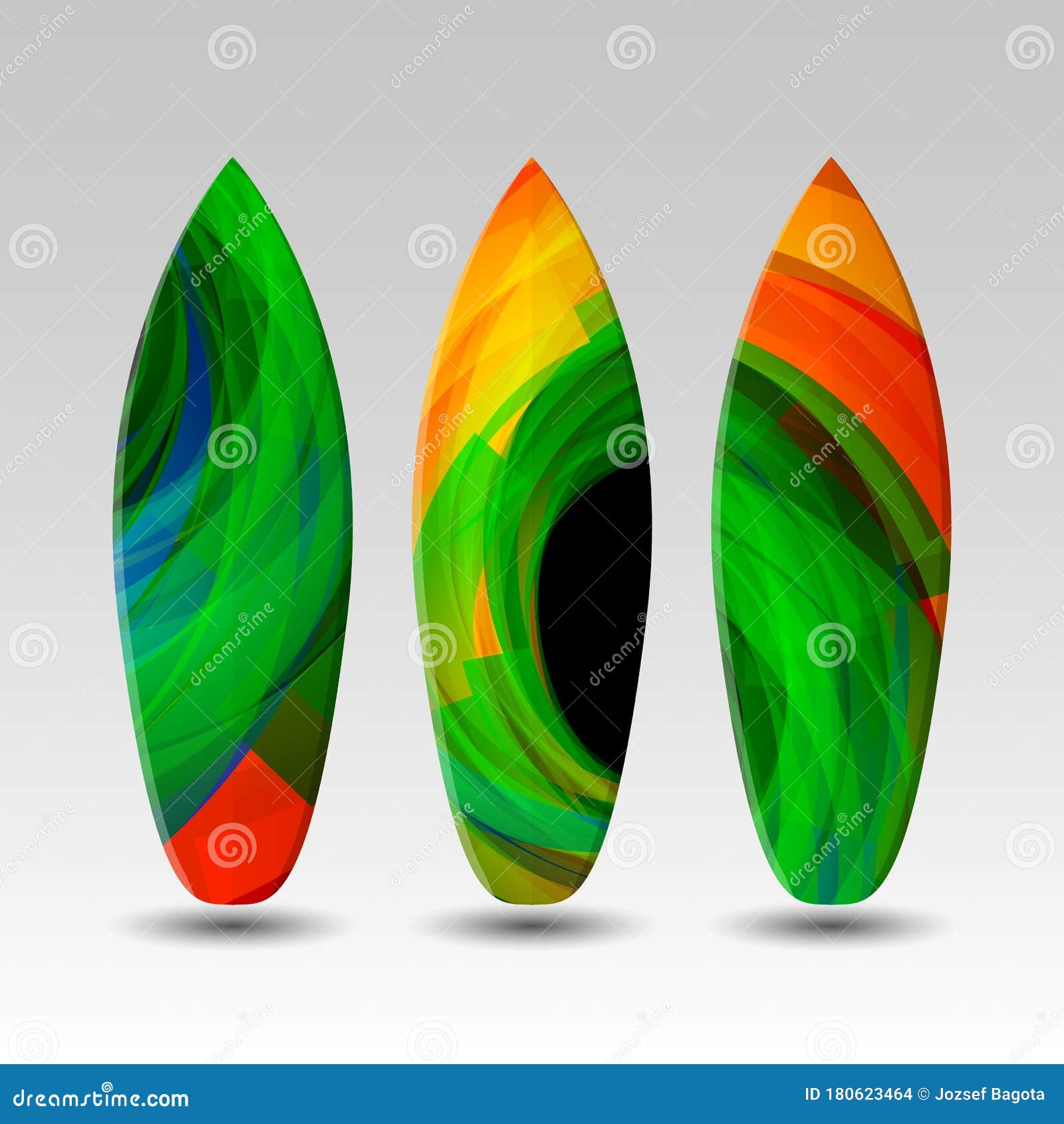 Vector Surfboard Design Templates Stock Vector - Illustration of beach ...