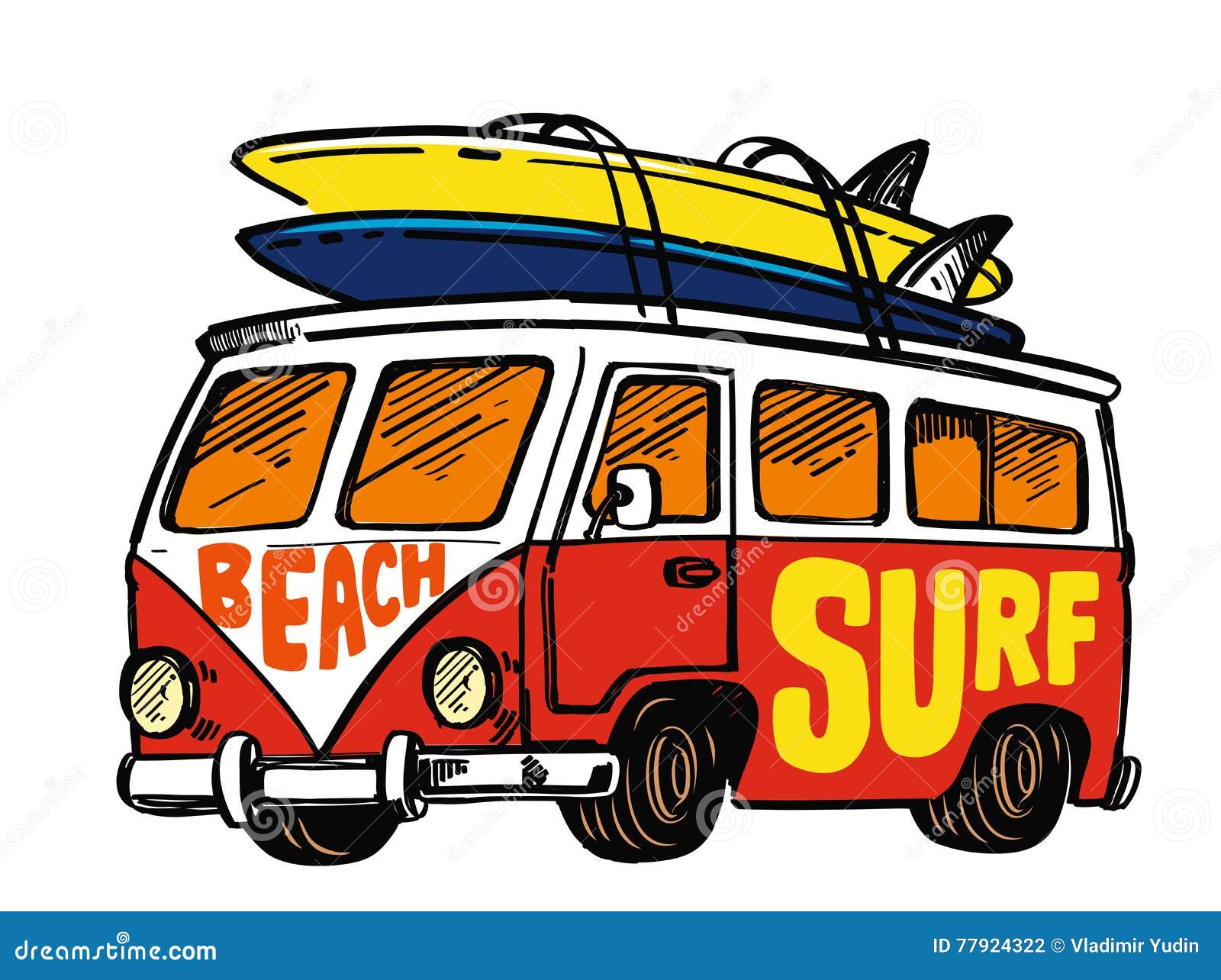 Vector Surfing Club Logos In Grunge Hand Drawn Style. Hipster Surf ...