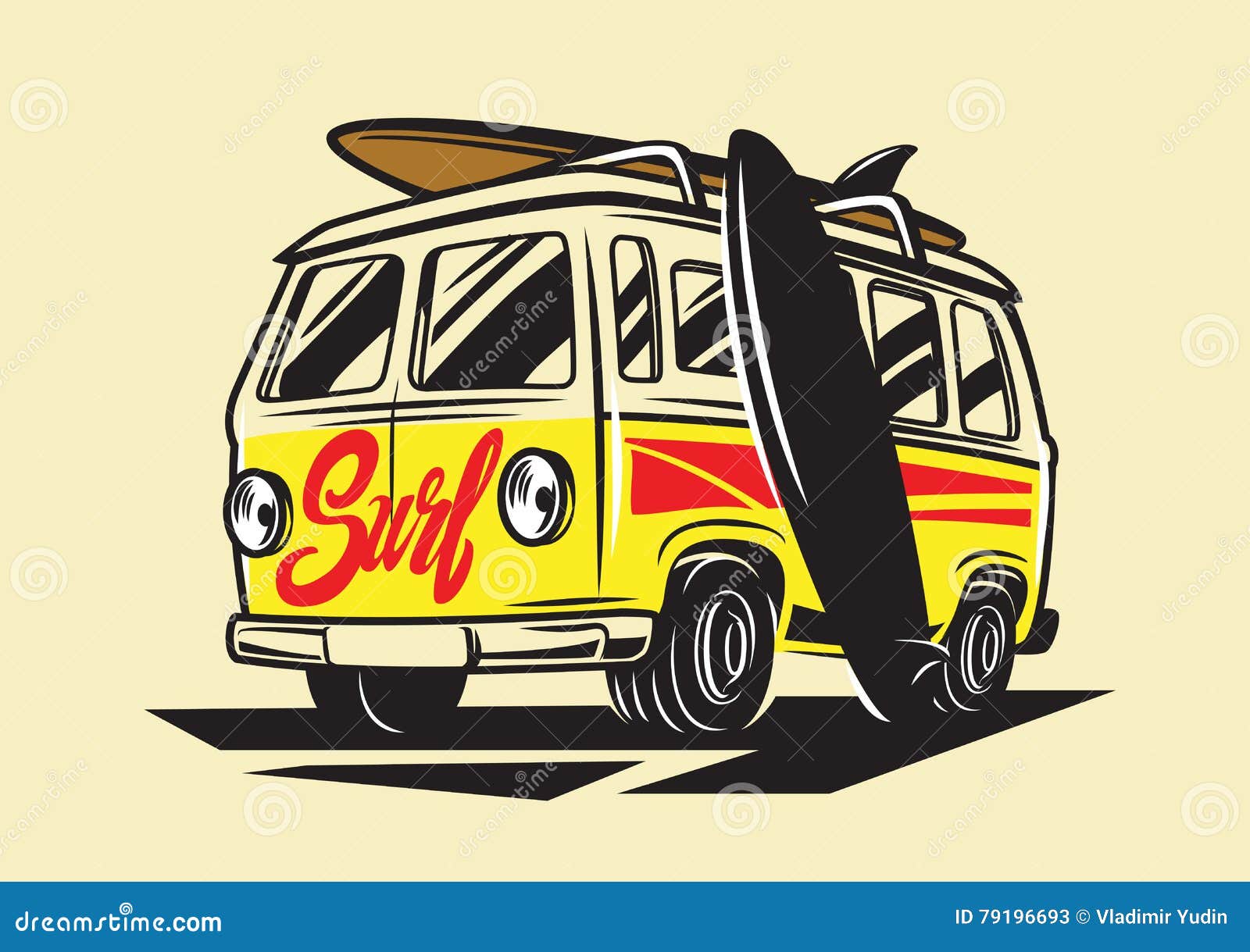 Vector surfing badge stock vector. Illustration of hippie - 79196693