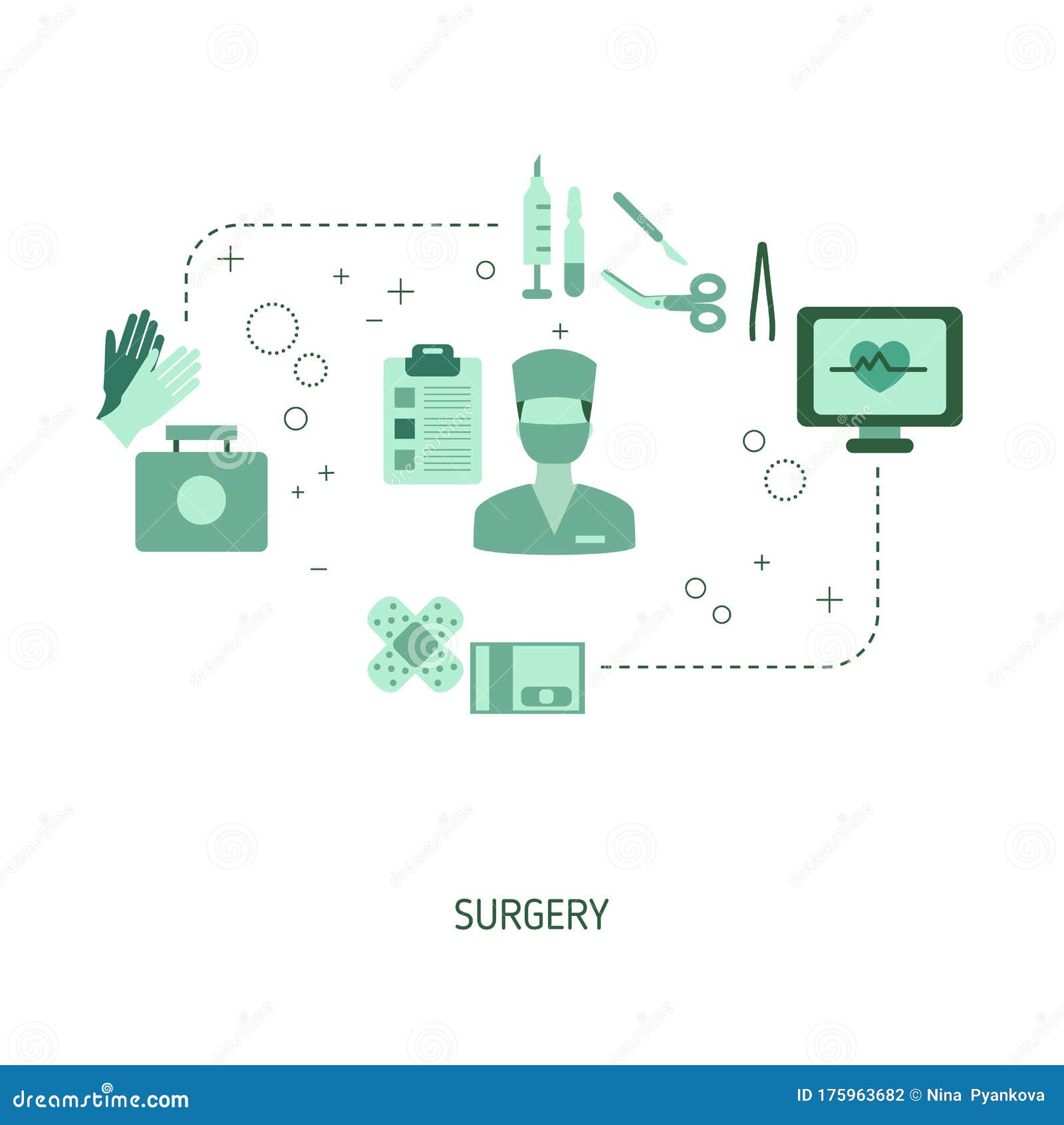 Vector Surgery Concept stock vector. Illustration of operation - 175963682