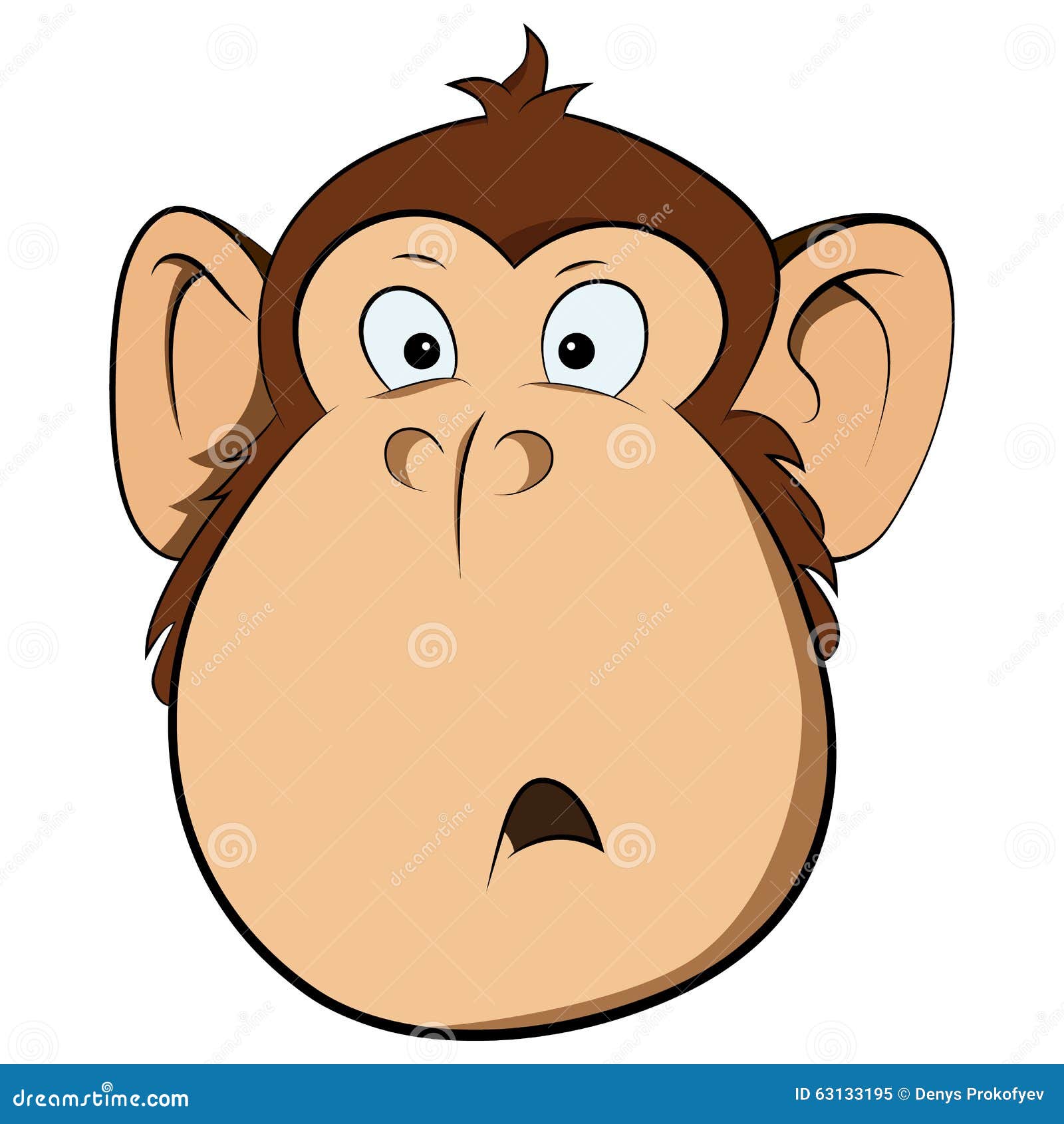 Vector of surprised monkey stock vector. Illustration of chimp - 63133195