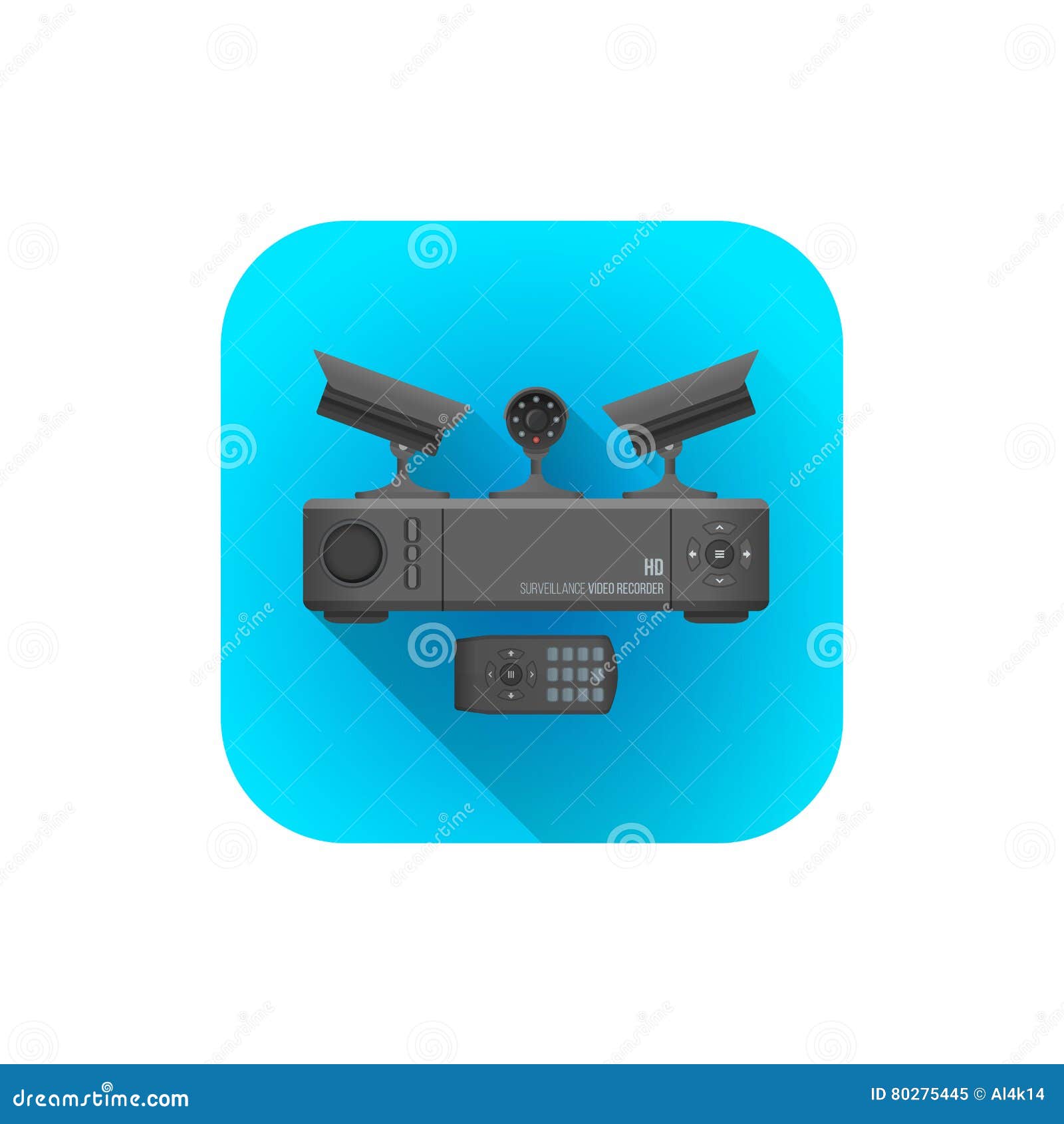 Vector Surveillance Cameras Control Panel | CartoonDealer.com #80275437