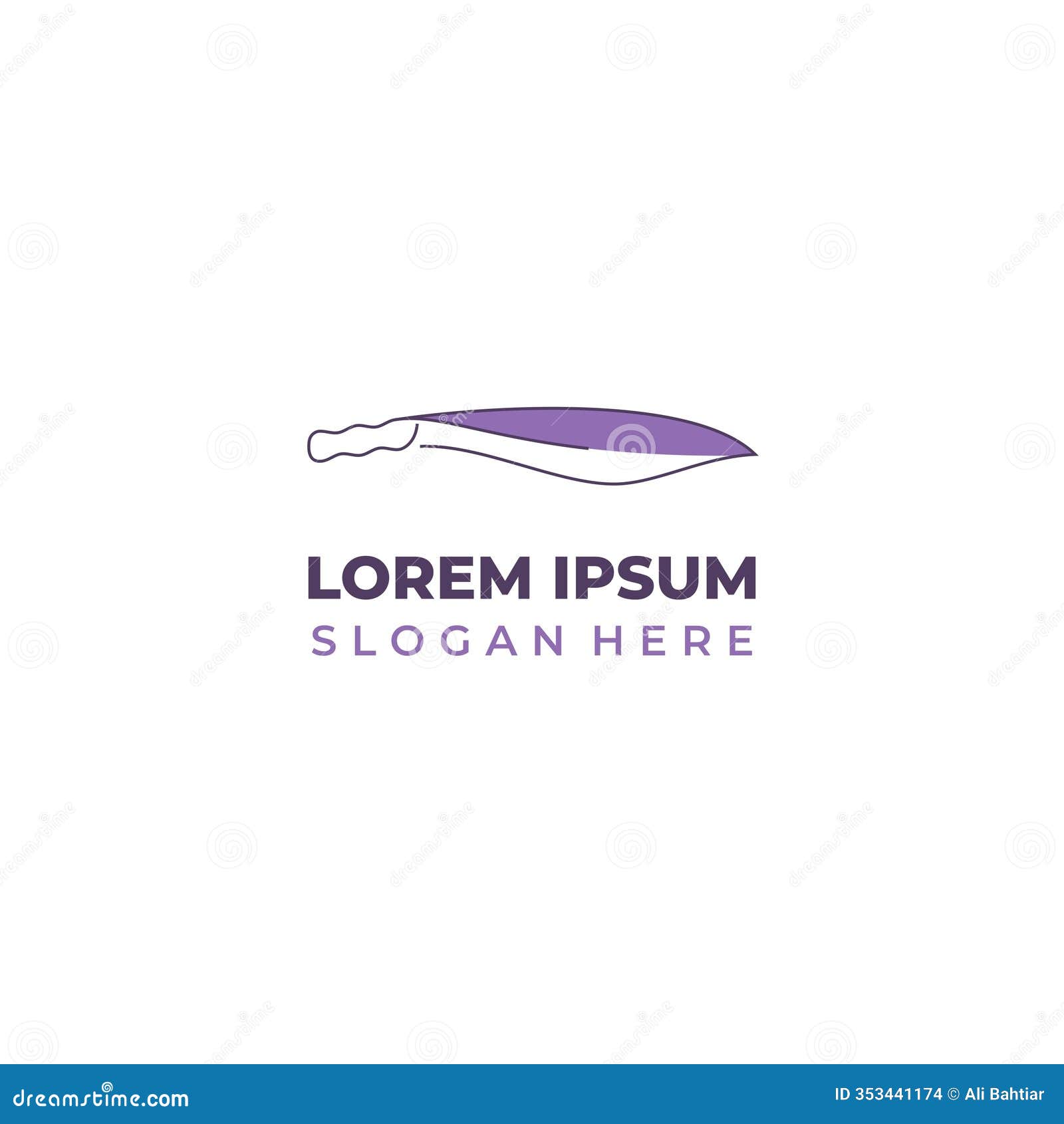 Vector Survival Knife Logo, Lineart and Shape Style, Elegant Stock ...