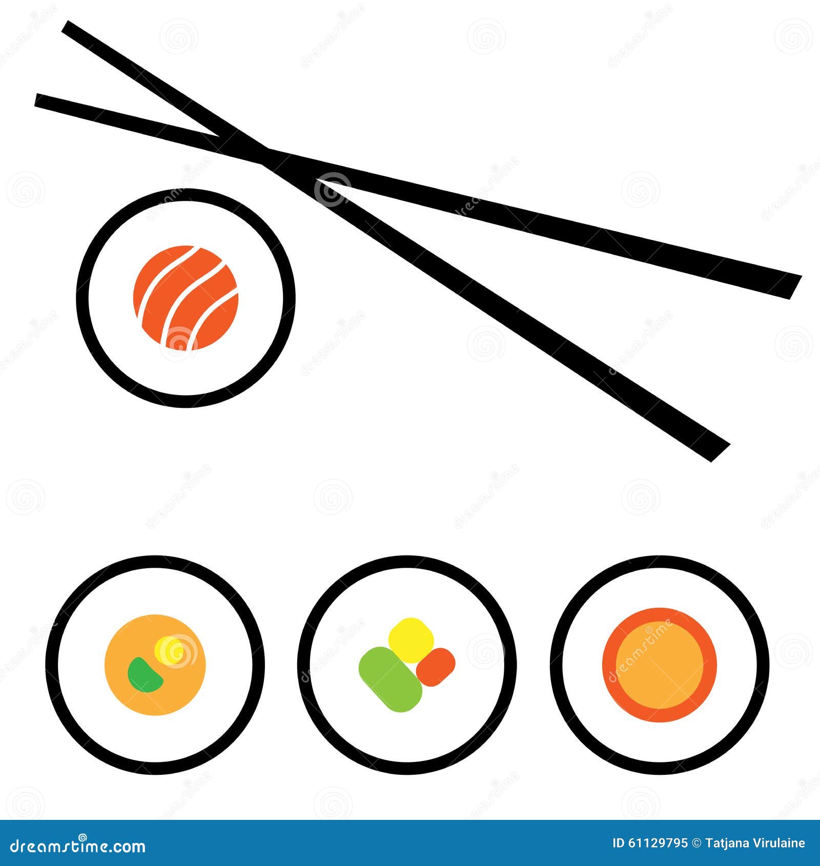 Sushi Map Logo Design For Your Sushi Restaurant Vector Illustration ...