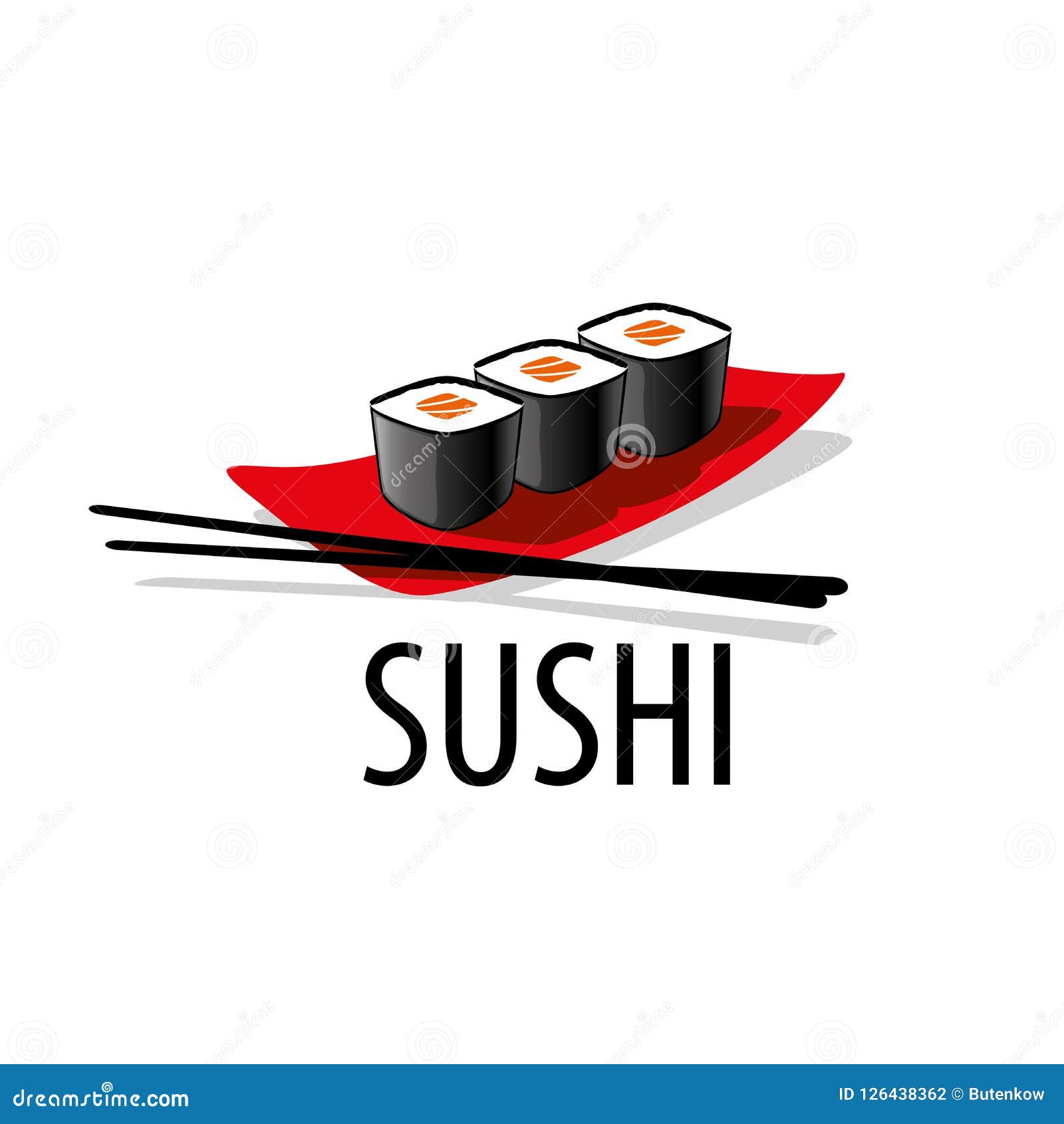 Vector sushi logo stock vector. Illustration of restaurant - 126438362