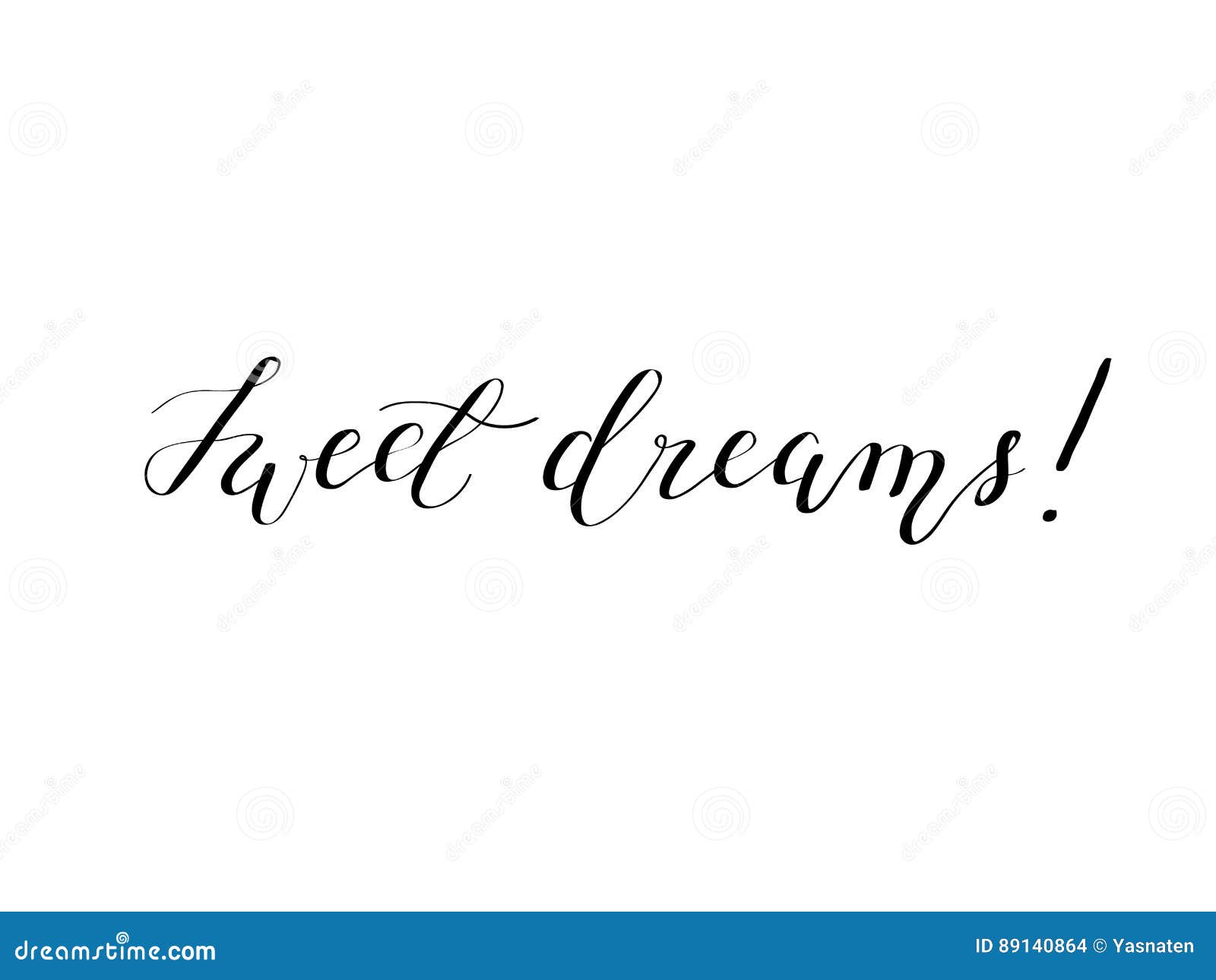 Vector Sweet Dreams Calligraphy Design Stock Vector - Illustration of ...