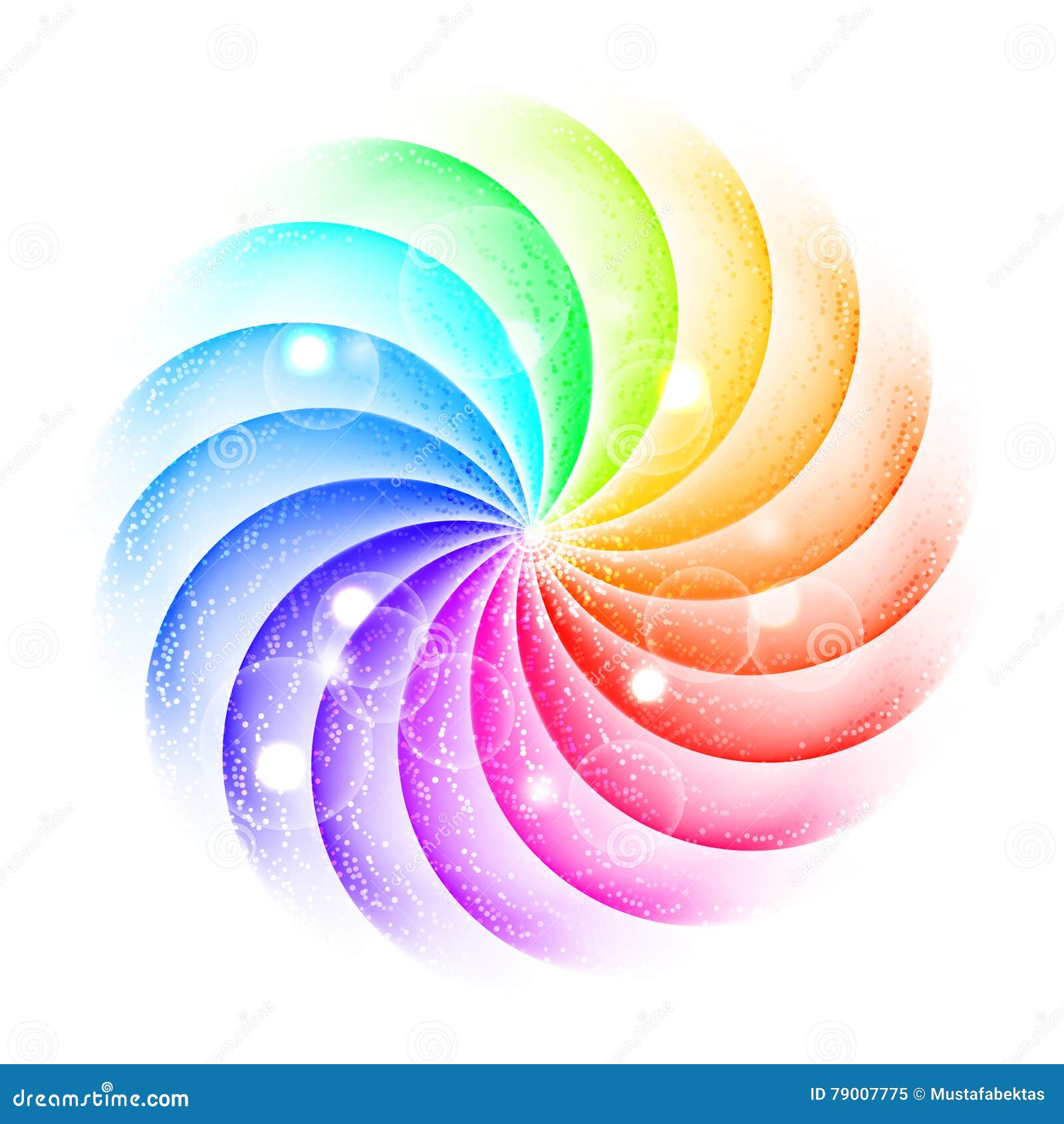 Vector Swirl Background Of Primary Colors Printing Process: CMYK ...