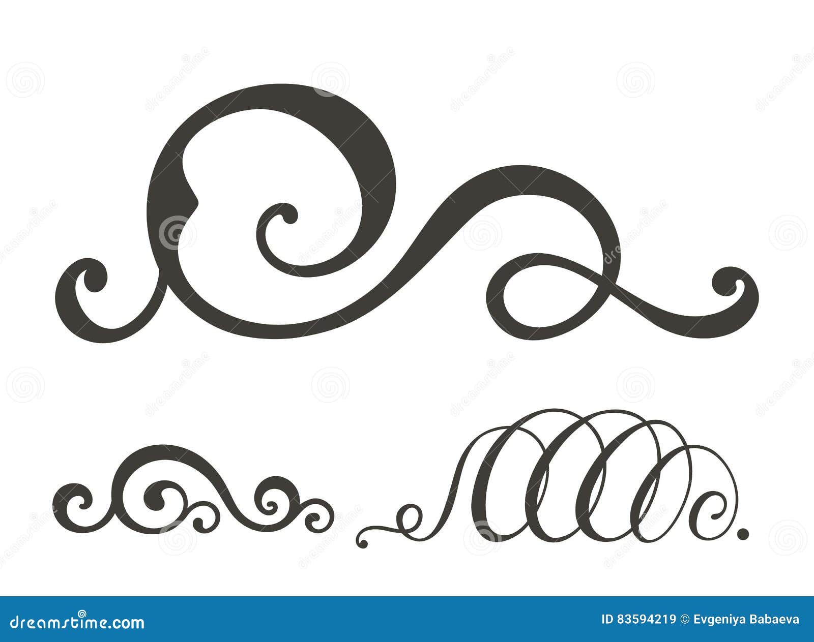 Vector Swirl Elements for Design. Stock Vector - Illustration of ...