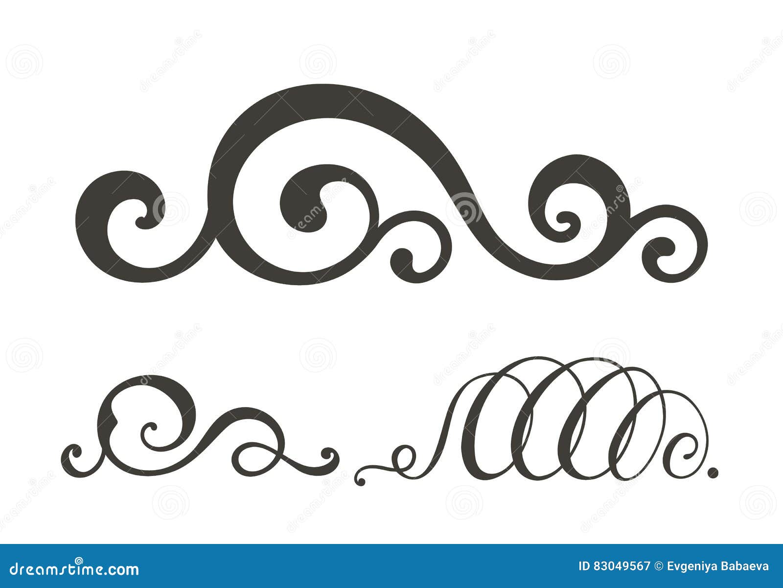 Vector Swirl Elements for Design. Stock Vector - Illustration of ...