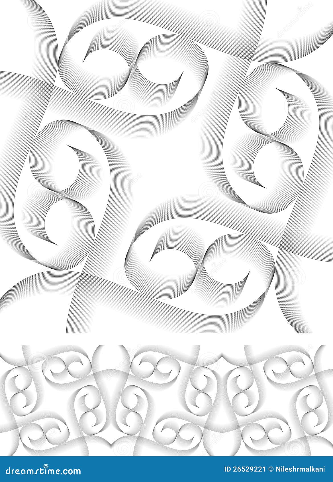 Vector Swirly Border and Object Stock Vector - Illustration of element ...