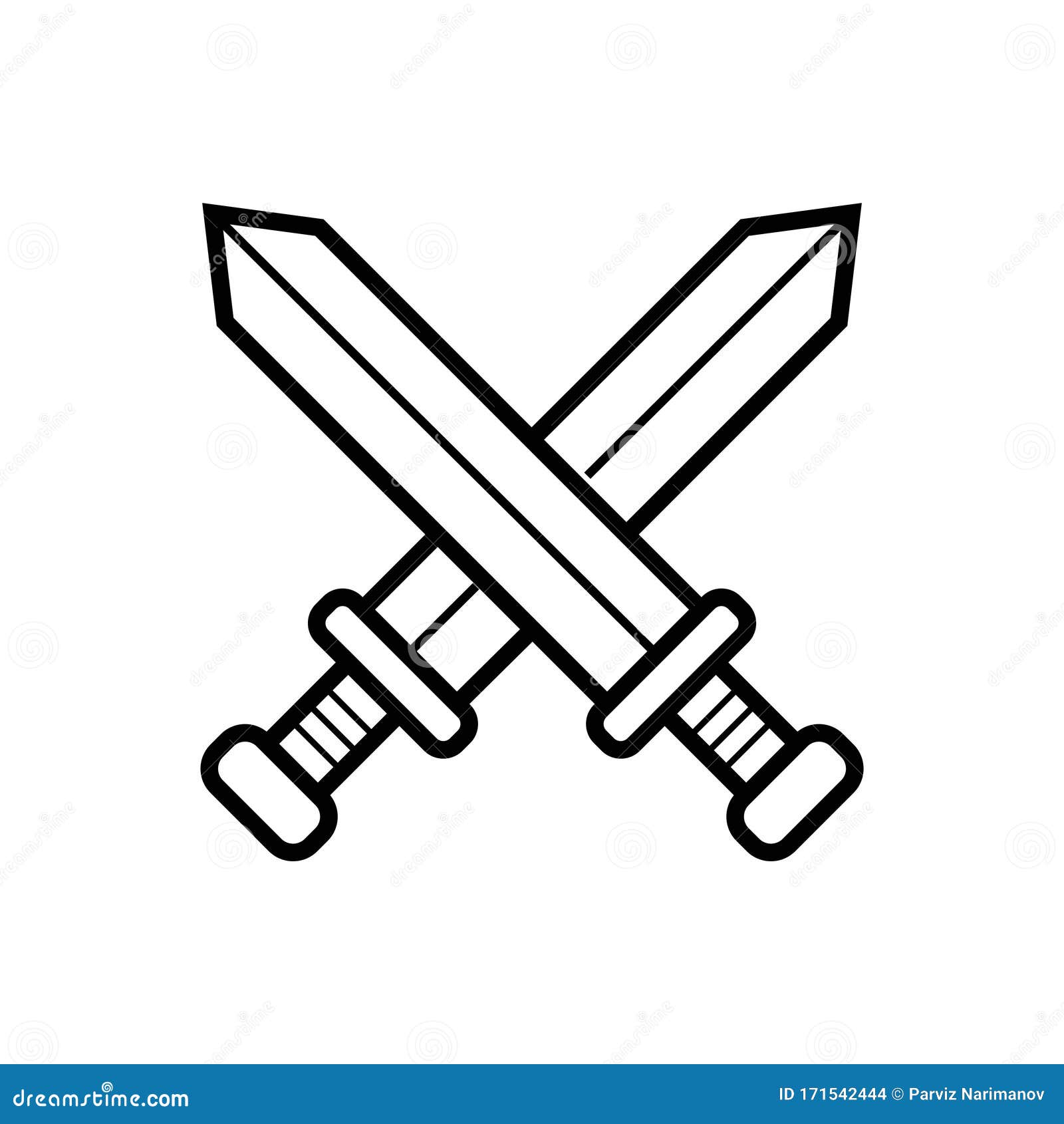 Vector Of Sword Isolated, Military Sword Ancient Weapon Design, Weapon ...