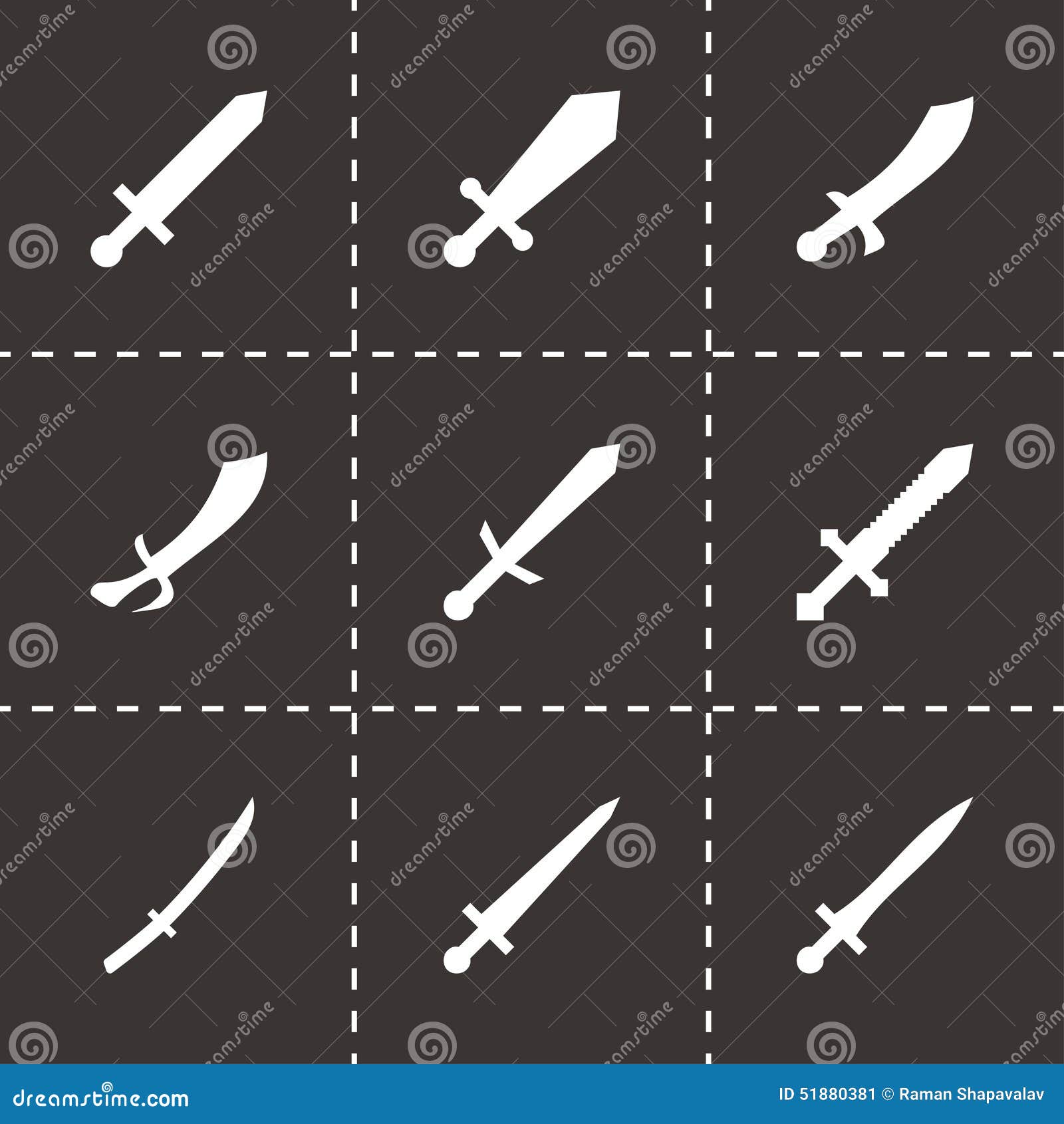 Vector Of Sword Isolated, Military Sword Ancient Weapon Design, Weapon ...