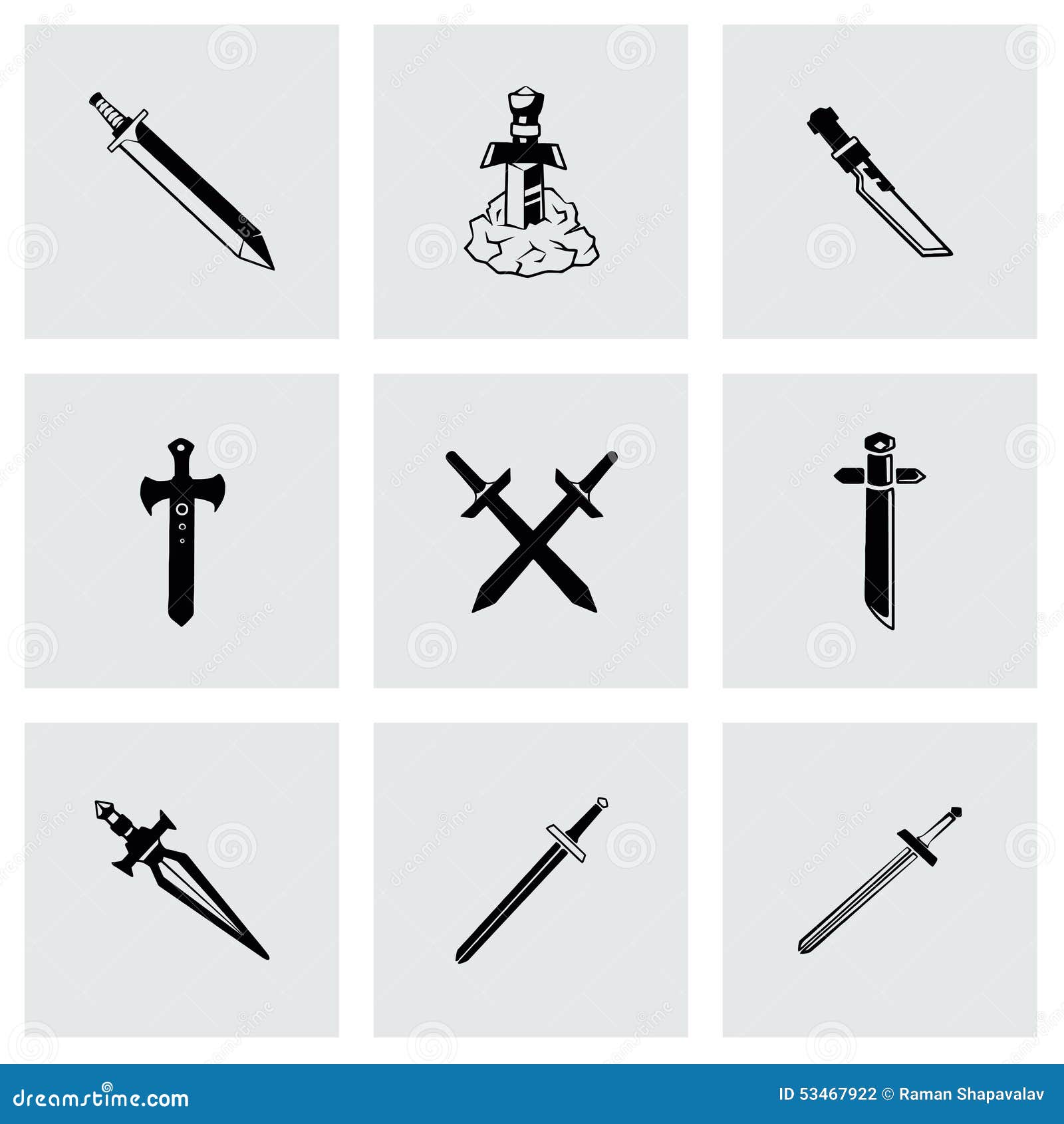 Vector Of Sword Isolated, Military Sword Ancient Weapon Design, Weapon ...