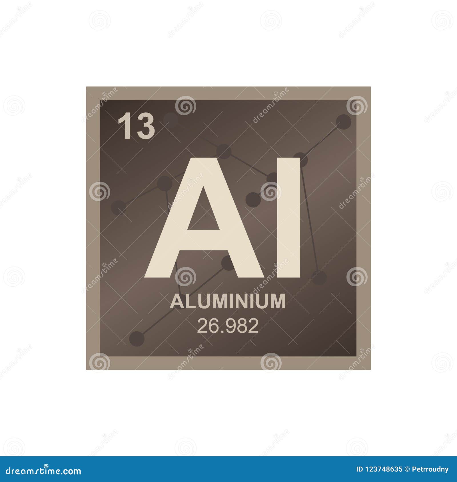 Vector Symbol of Aluminium on the Background from Connected Molecules ...