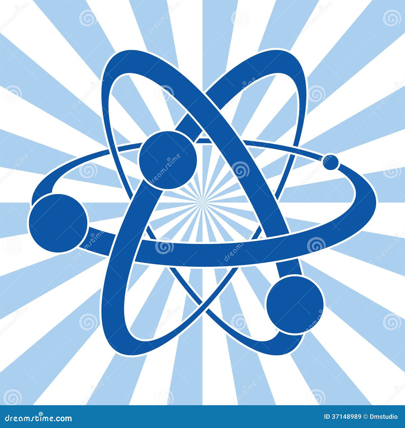 Vector symbol of atom stock vector. Illustration of orbit - 37148989