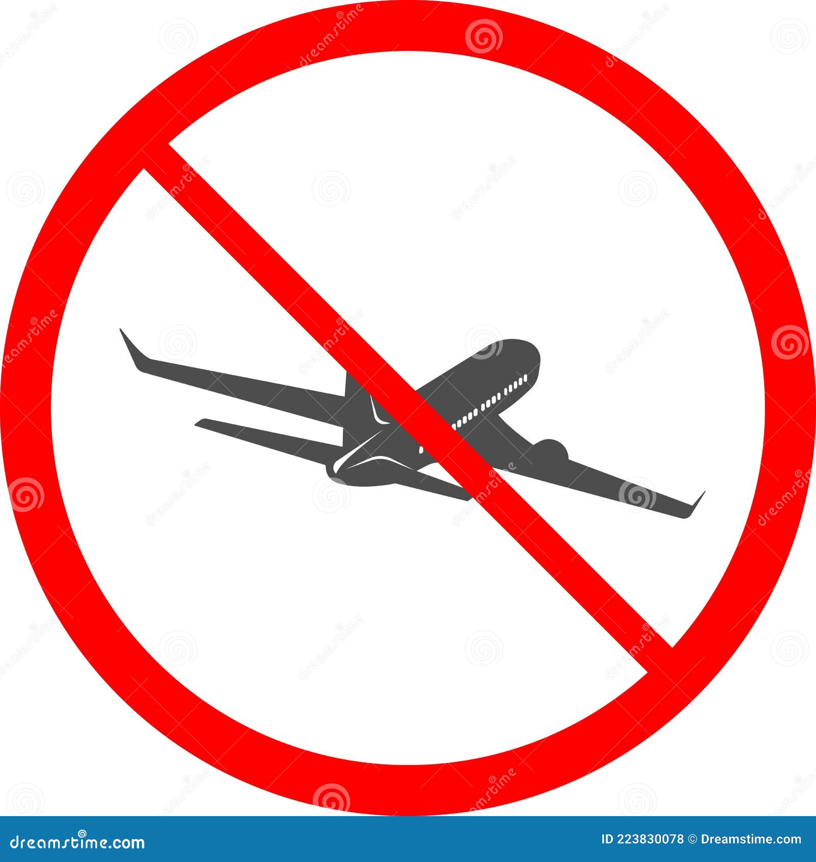 Vector Symbol of the Ban on Aircraft Flights. Stock Vector ...