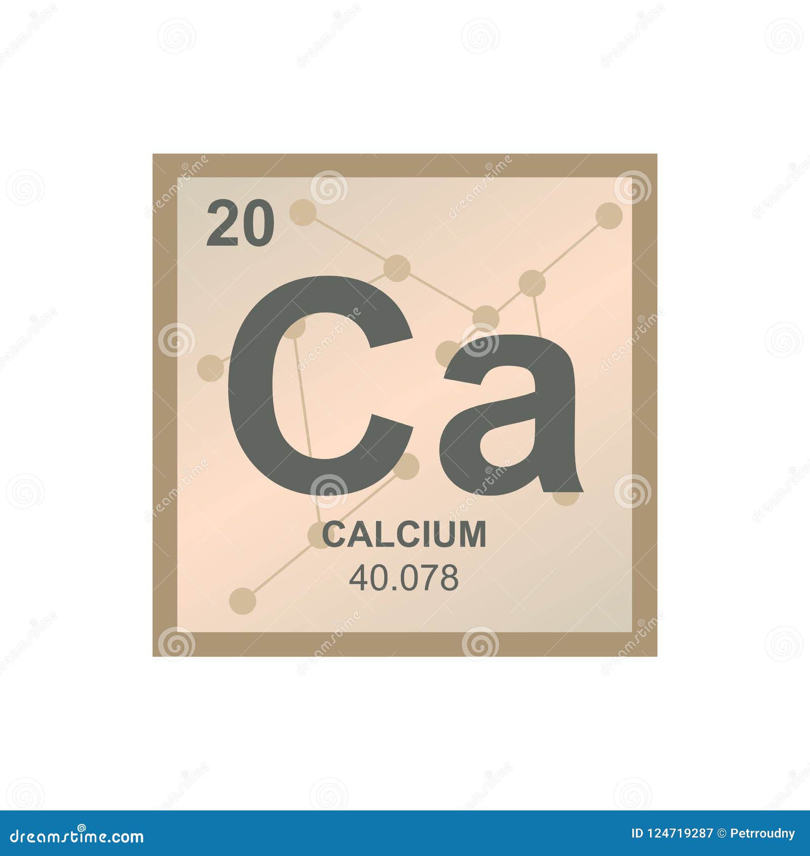 Vector Symbol of Calcium on the Background from Connected Molecules ...