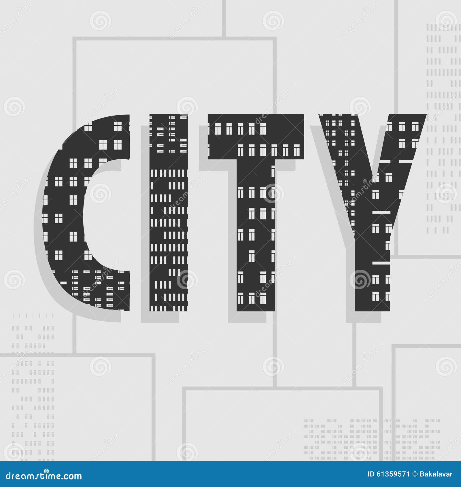 Vector Symbol of the City stock vector. Illustration of building - 61359571