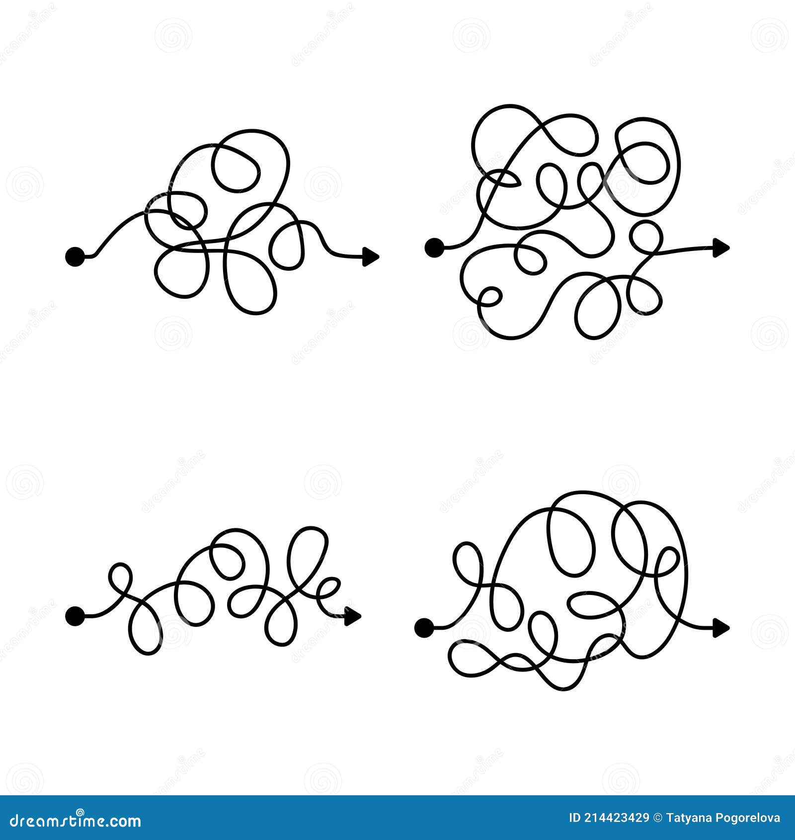Vector Symbol of Complicated Way with Scribbled Round Element, Chaos ...