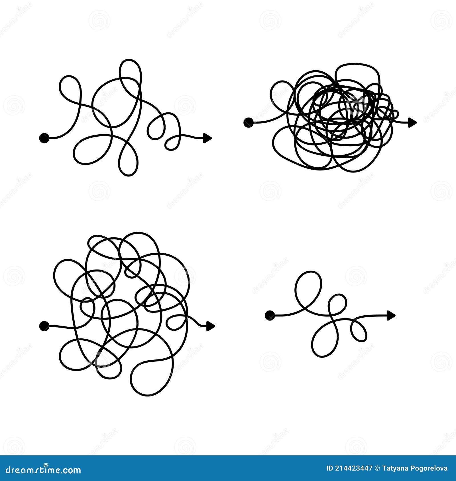 Vector Symbol of Complicated Way with Scribbled Round Element, Chaos ...