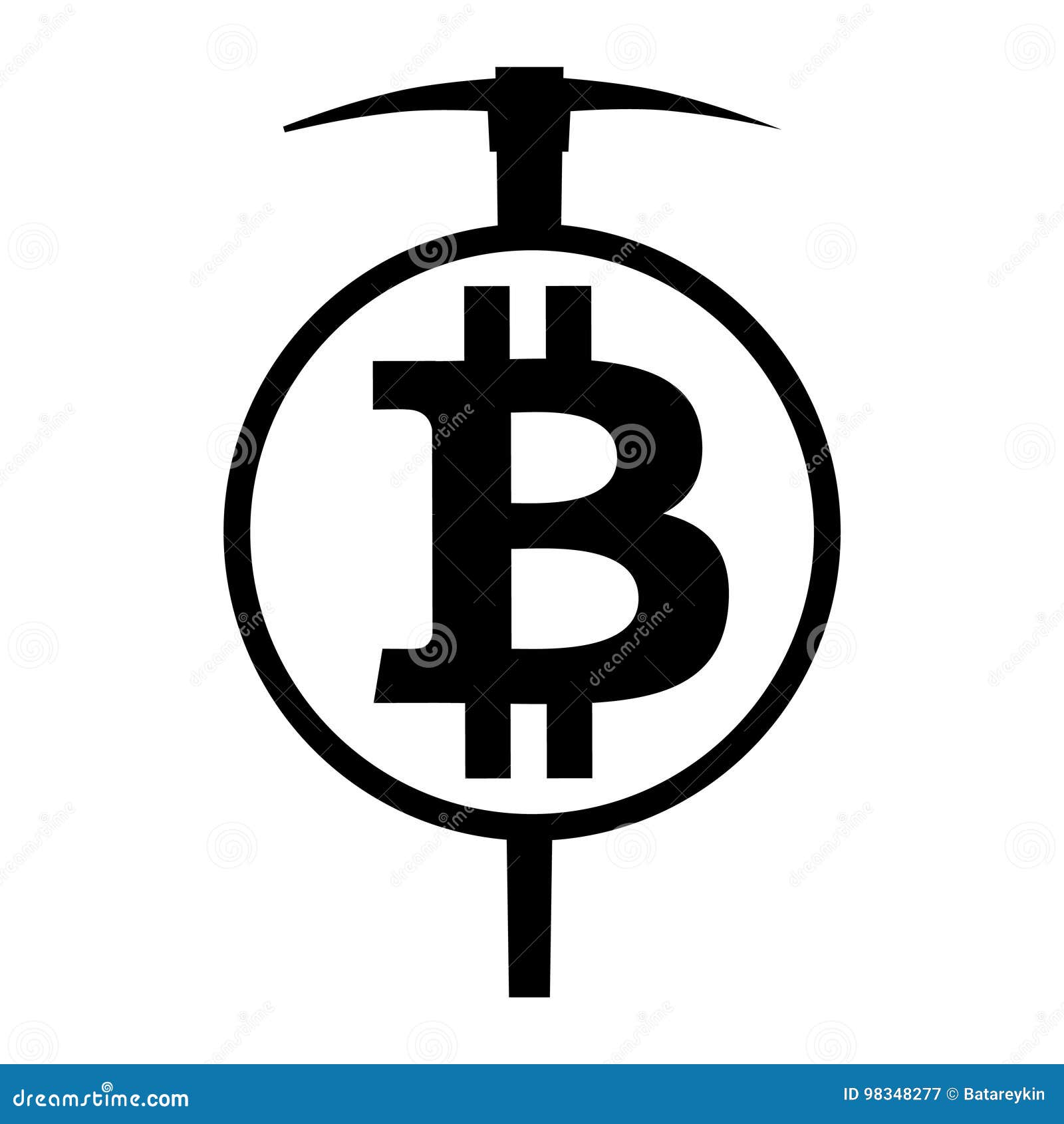 Vector Symbol of Cryptocurrency Bitcoin Mining Stock Vector ...