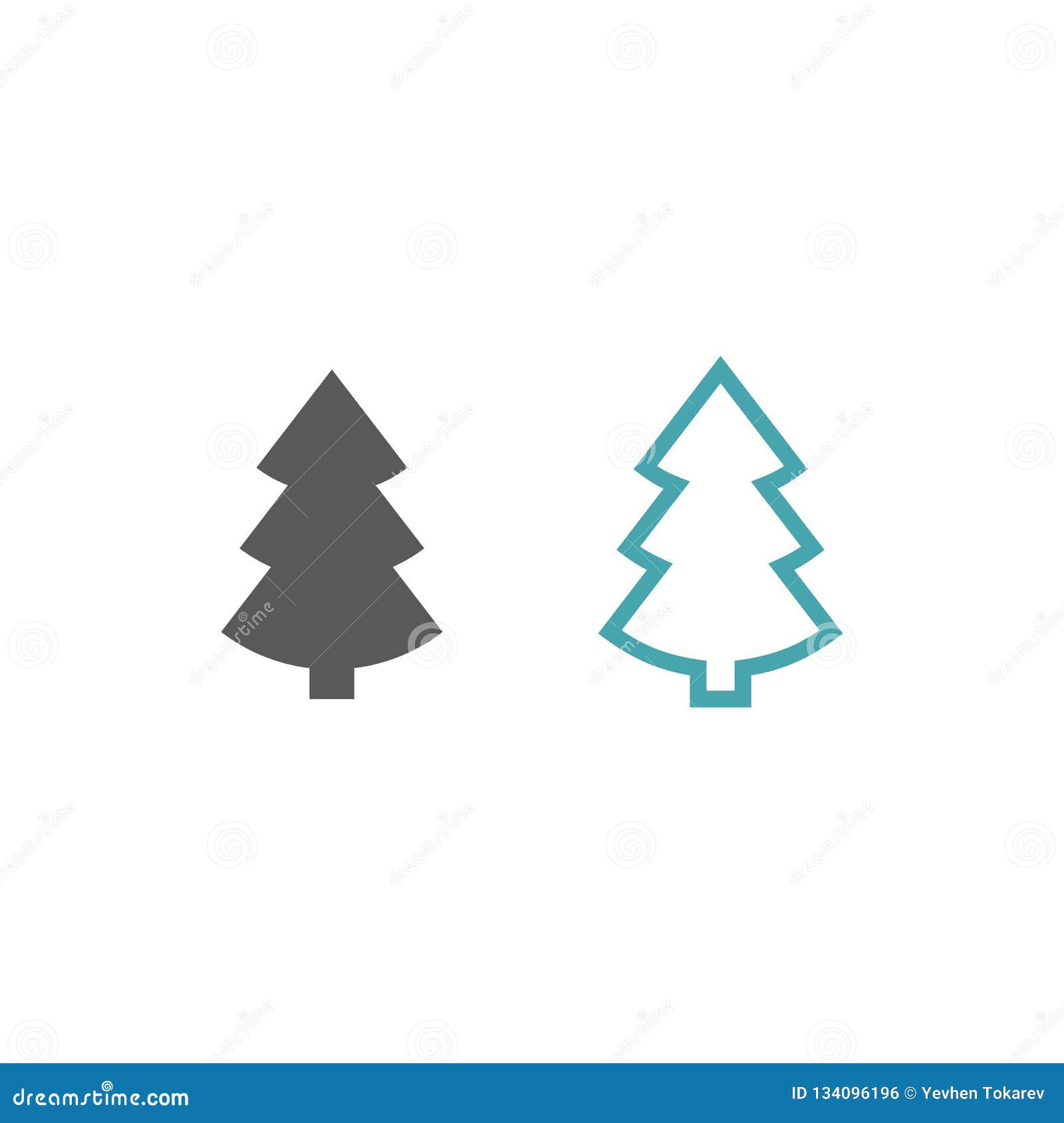 Vector Symbol of a Fir-tree Stock Illustration - Illustration of ...
