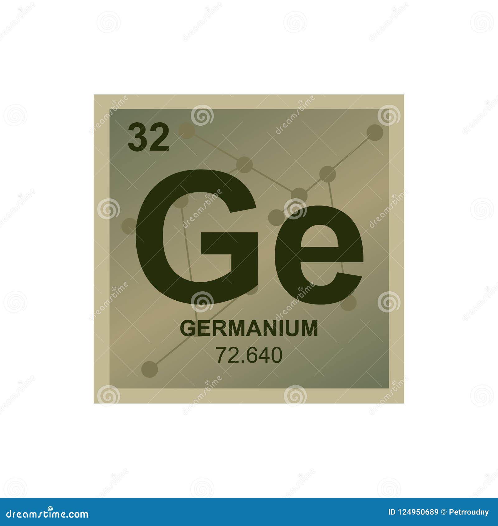 Vector Symbol of Germanium on the Background from Connected Molecules ...