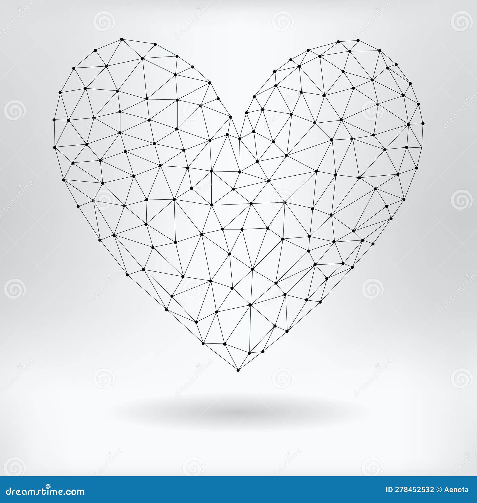 Vector Symbol of Heart stock vector. Illustration of grid - 278452532