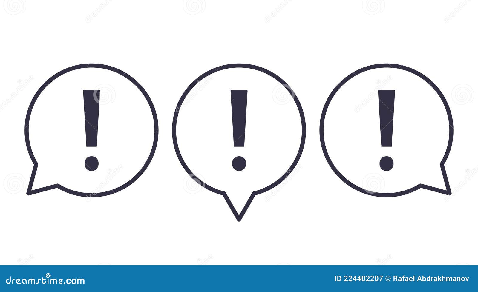 Vector Symbol Icon of Attention, Important and Warning. Exclamation ...