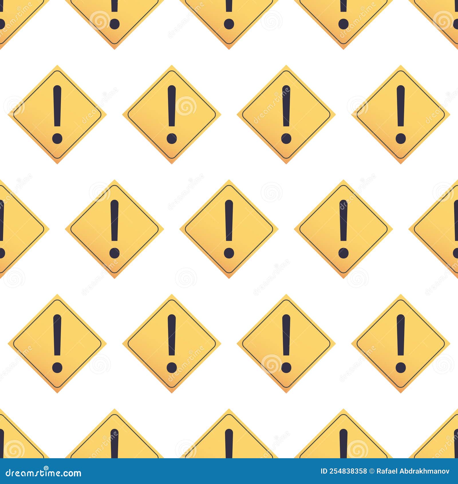 Vector Symbol Icon of Attention, Important and Warning Seamless Pattern ...