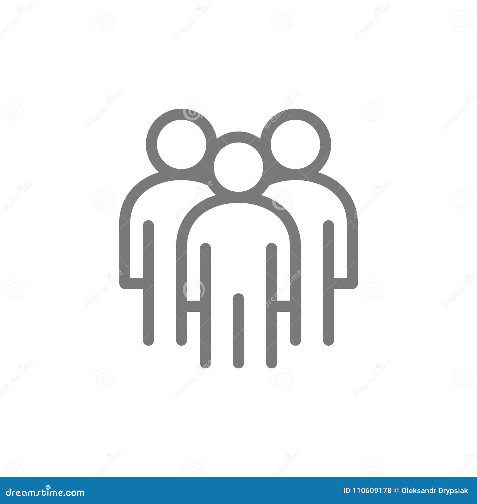 Simple Teamwork, Group of Three People, Human Resources Line Icon ...