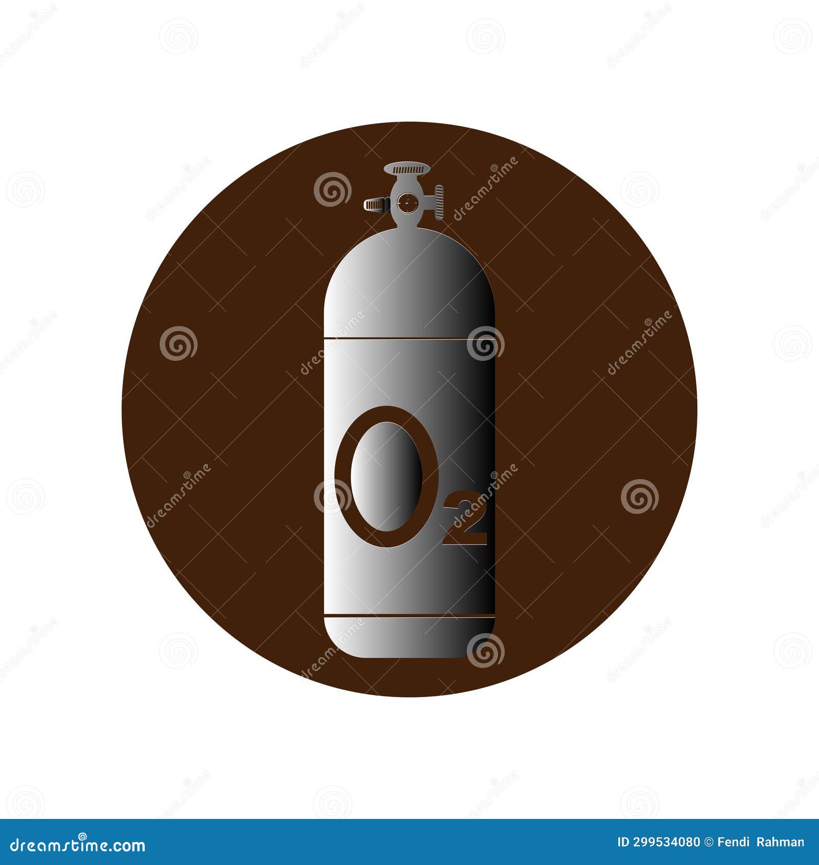 Oxygen cylinder icon stock illustration. Illustration of adventure ...