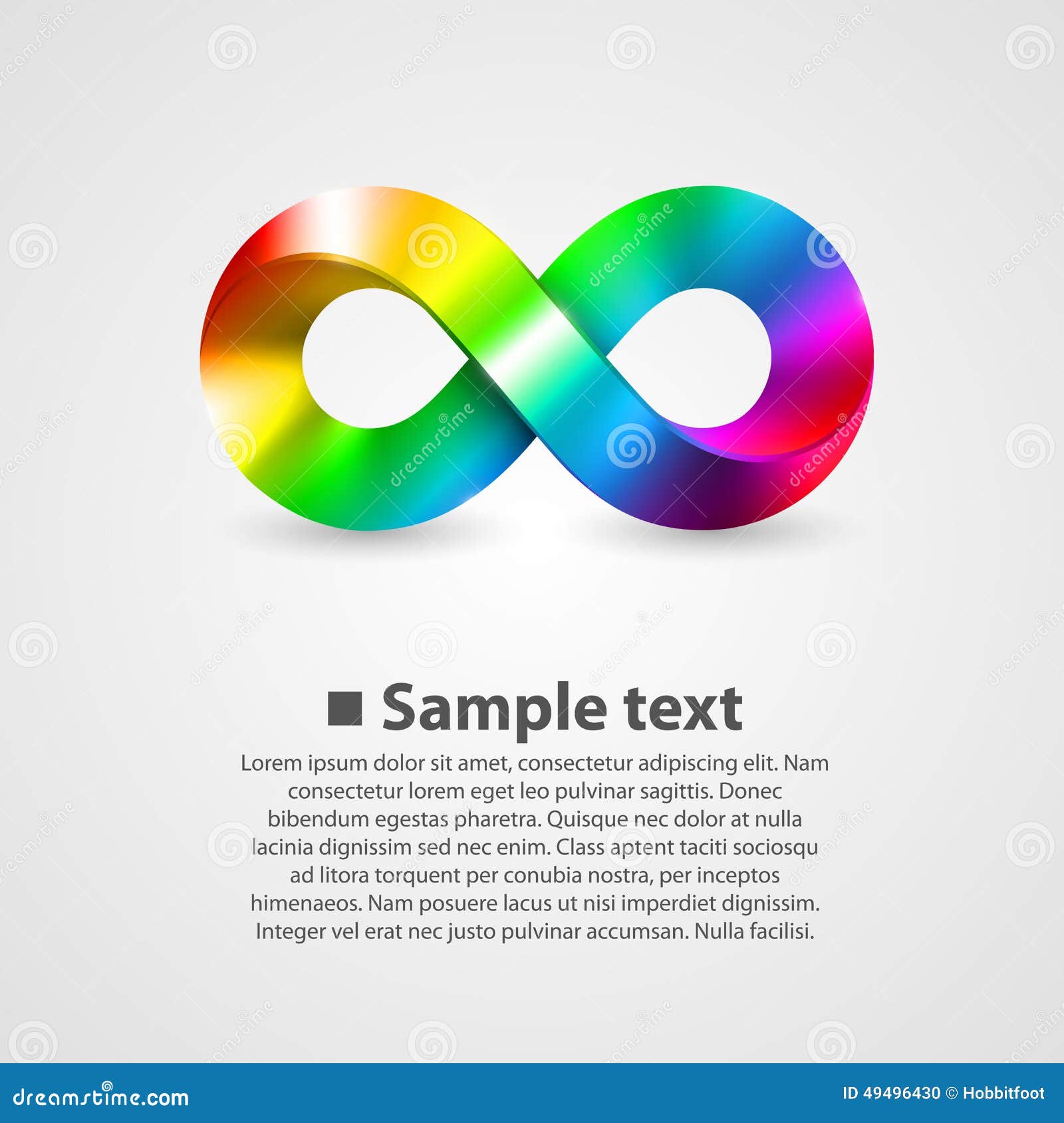Infinity With Rainbow Feather On Black Background Cartoon Vector ...