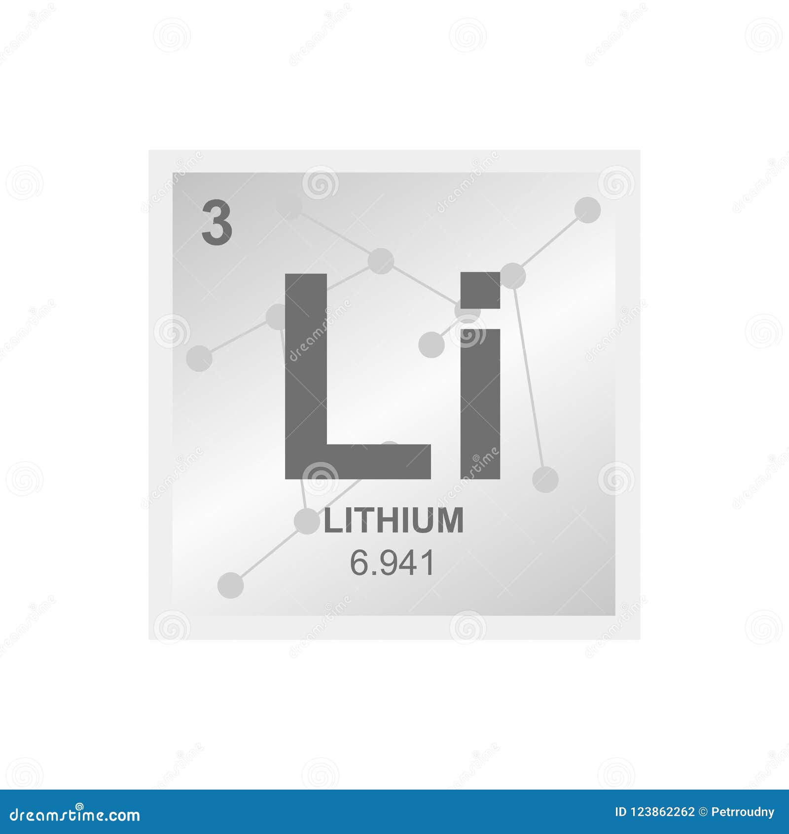 Vector Symbol of Lithium on the Background from Connected Molecules ...