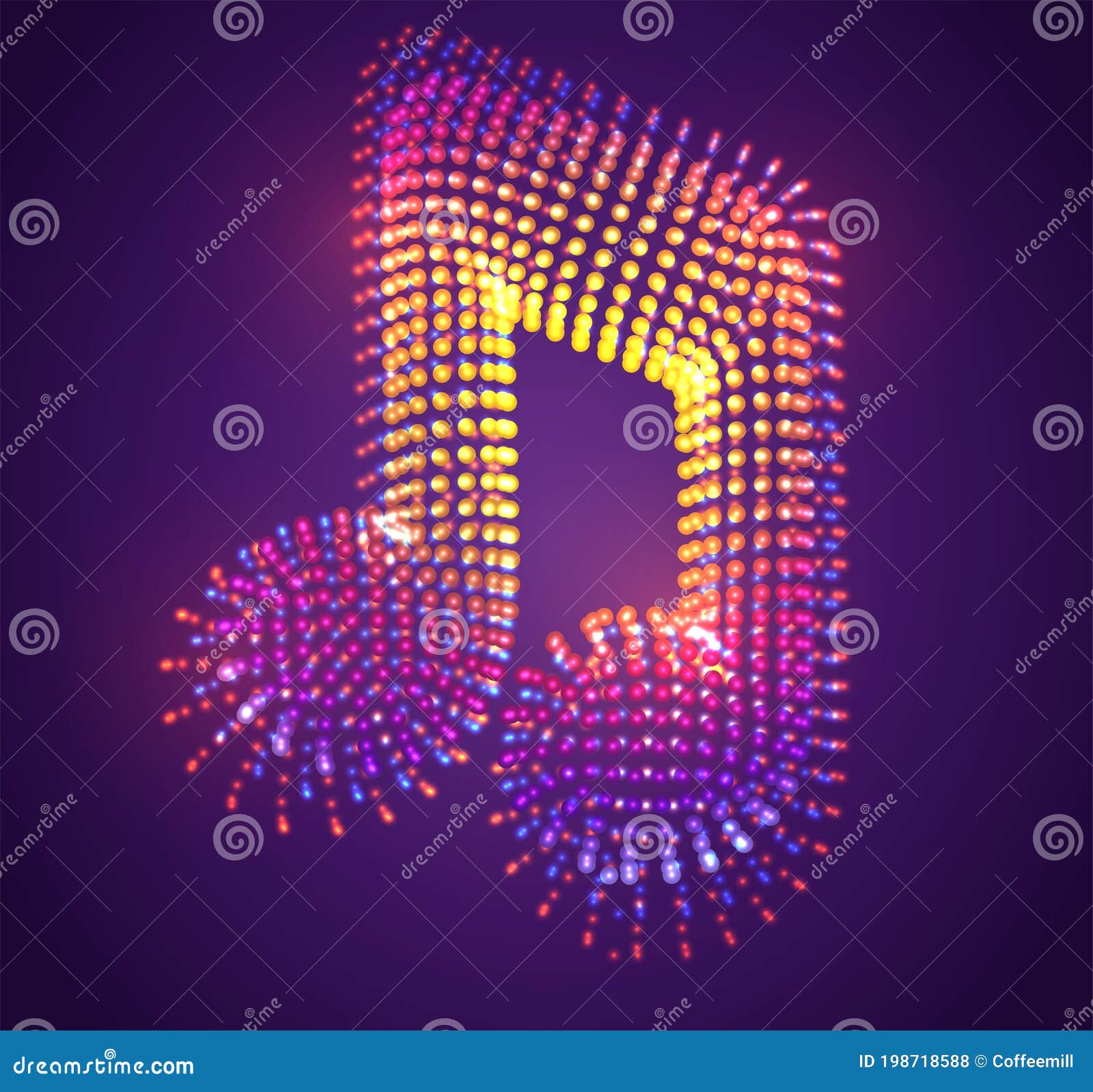 Vector Symbol of Luminous Dots, Rainbow Gradient Stock Vector ...
