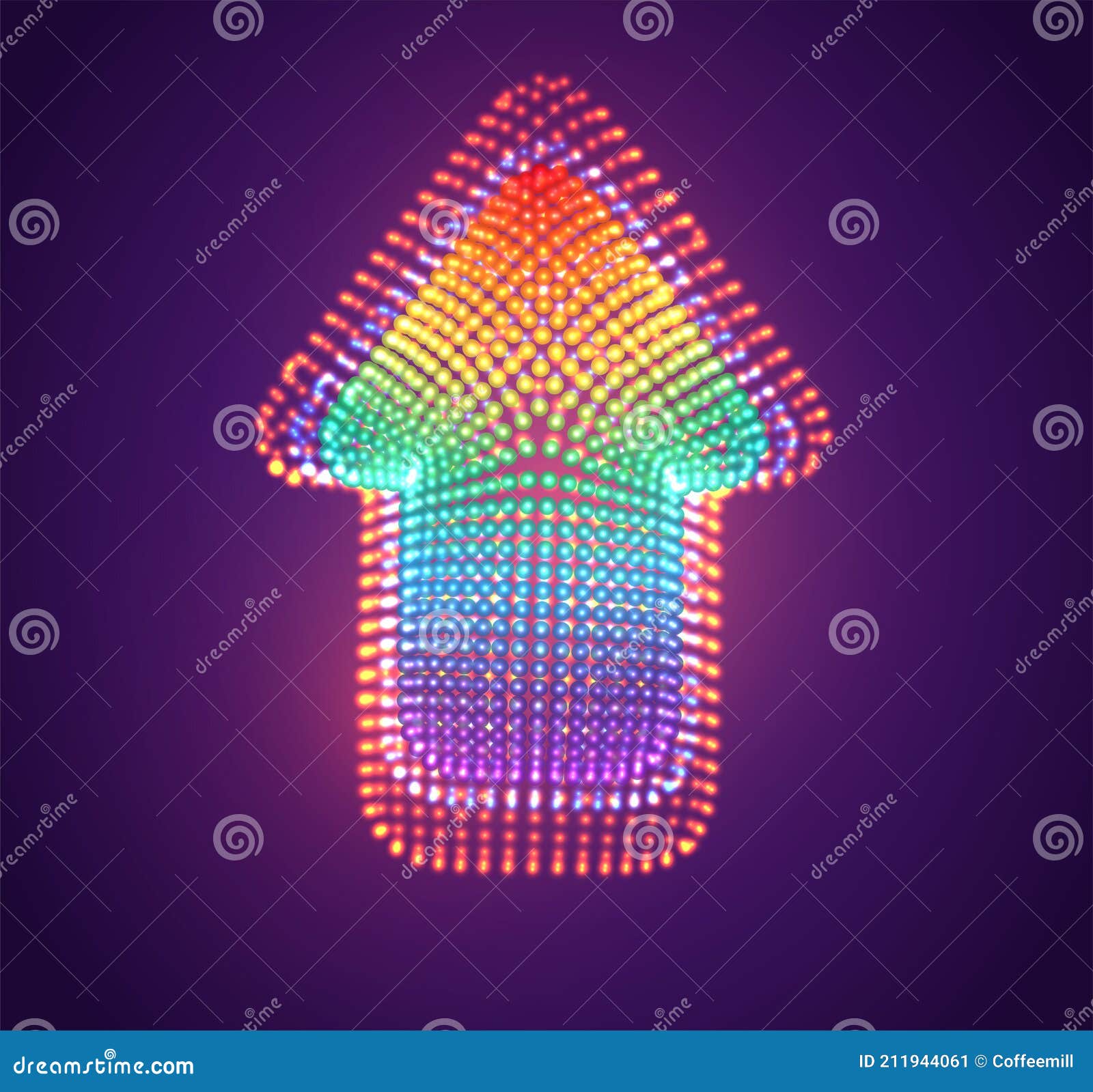 Vector Symbol of Luminous Dots, Rainbow Gradient Stock Vector ...