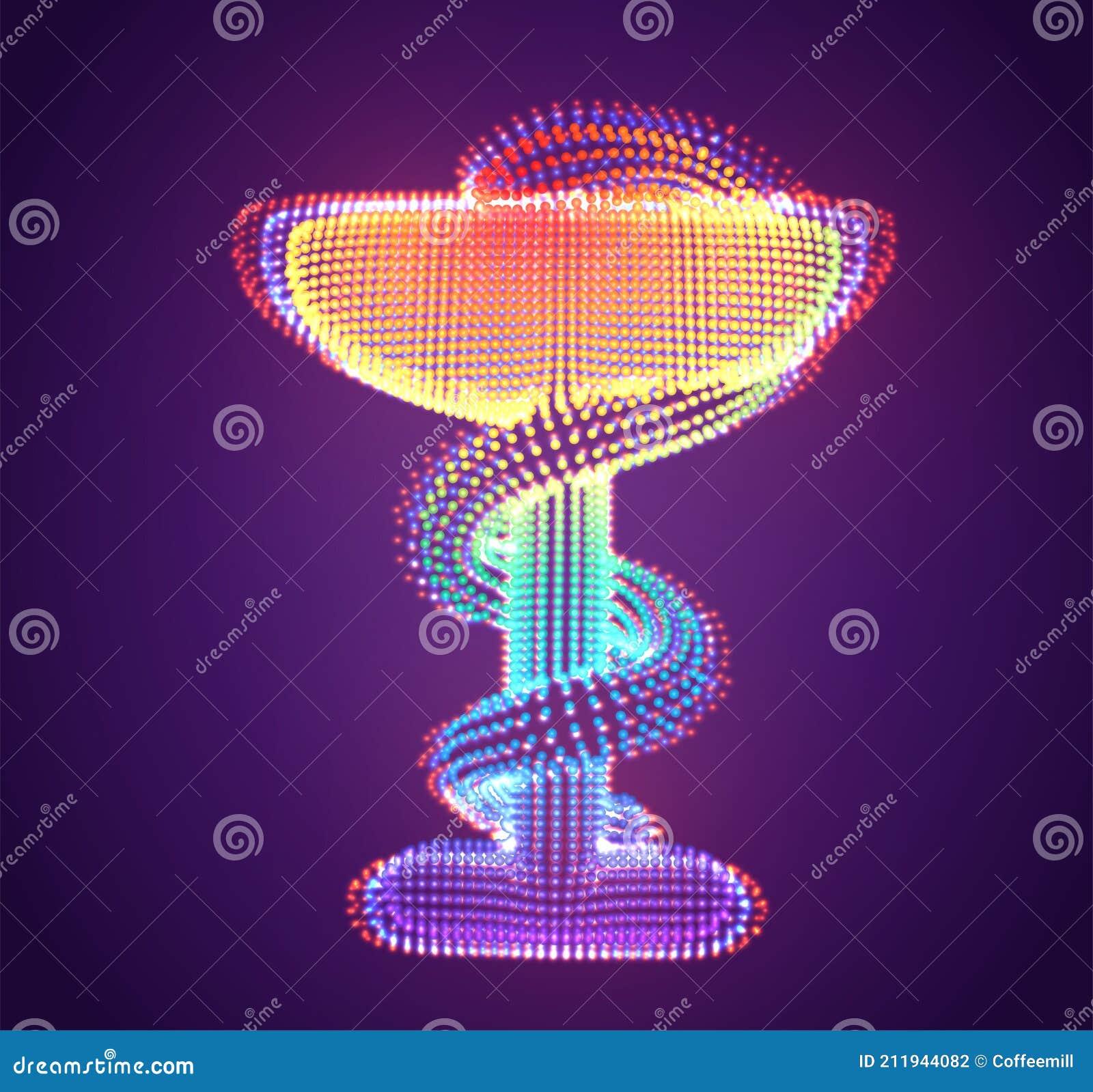 Vector Symbol of Luminous Dots, Rainbow Gradient Stock Vector ...