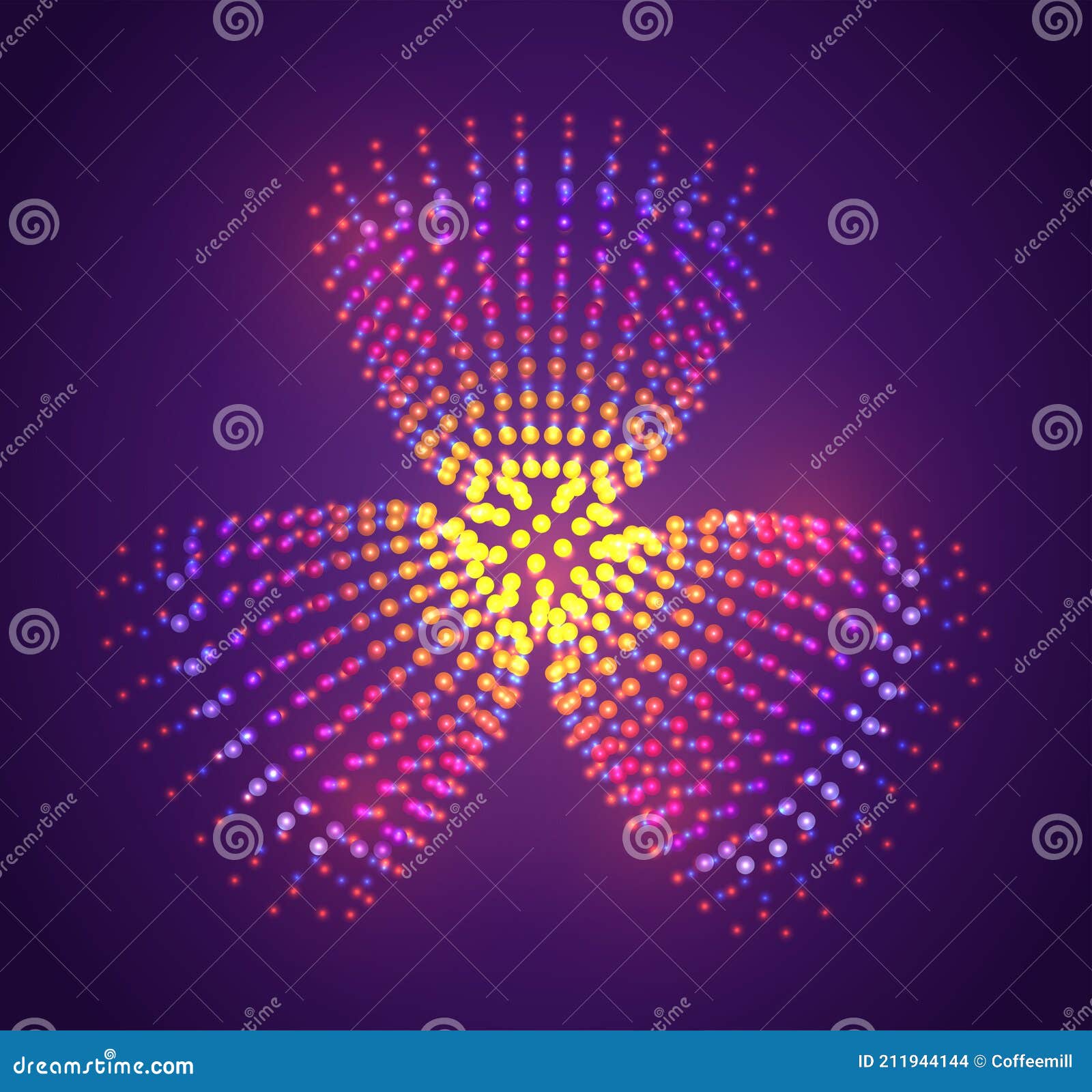 Vector Symbol of Luminous Dots, Rainbow Gradient Stock Vector ...