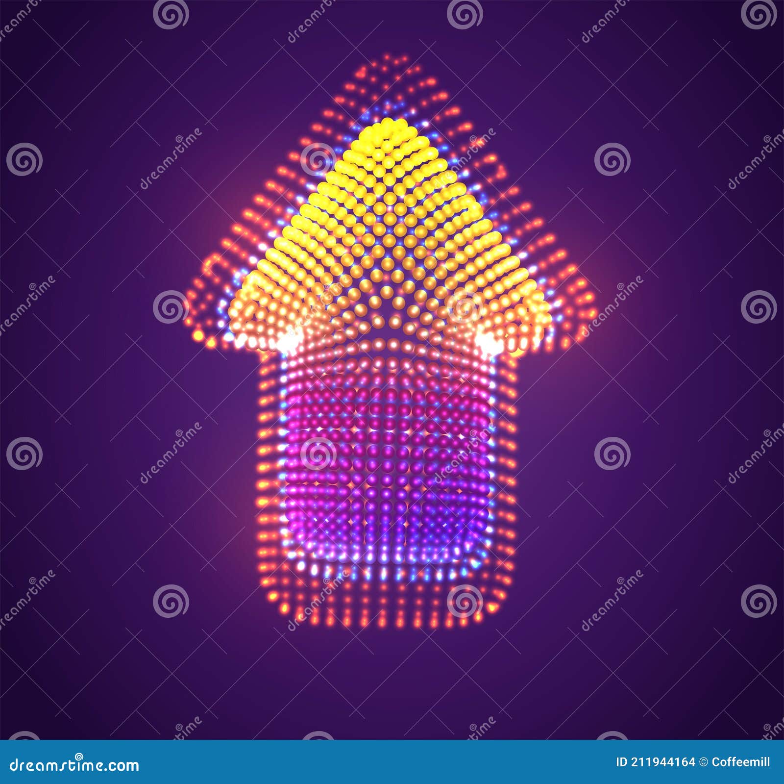 Vector Symbol of Luminous Dots, Rainbow Gradient Stock Vector ...