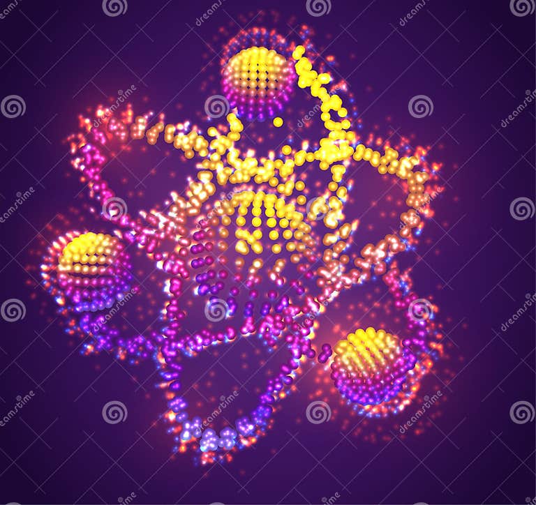 Vector Symbol of Luminous Dots, Rainbow Gradient Stock Vector ...