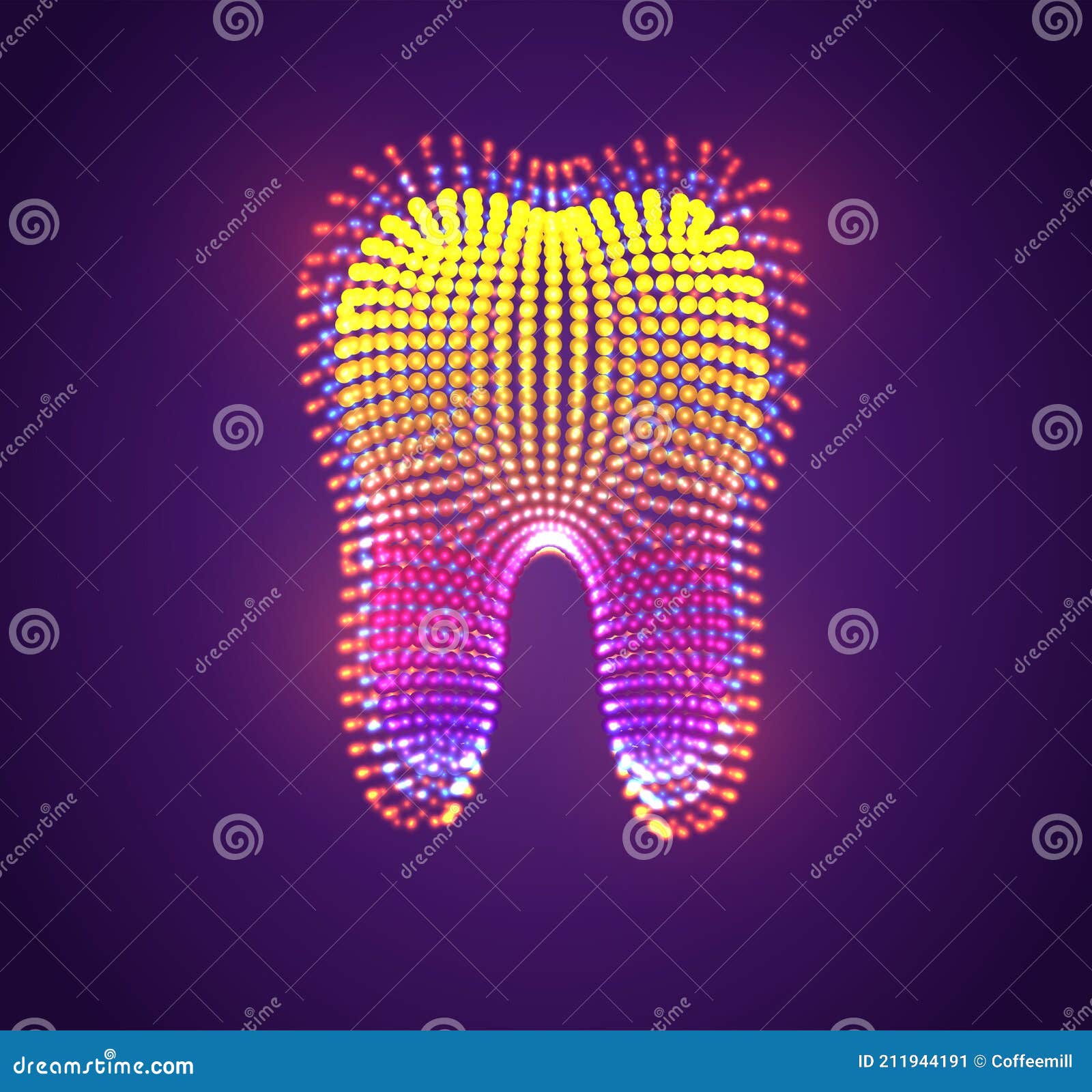 Vector Symbol of Luminous Dots, Rainbow Gradient Stock Vector ...
